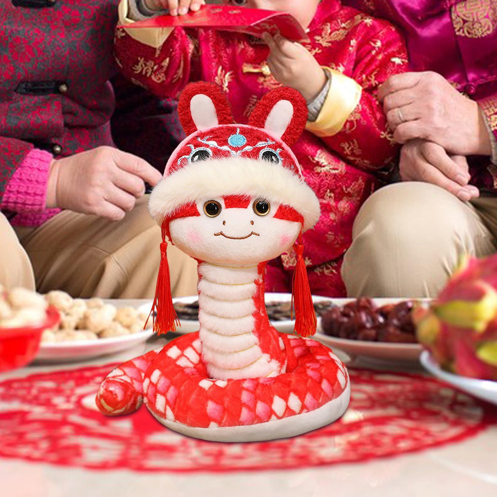 PETSOLA 2025 Chinese Snake Toy Animal Stuffed Snake Figure Creative ...