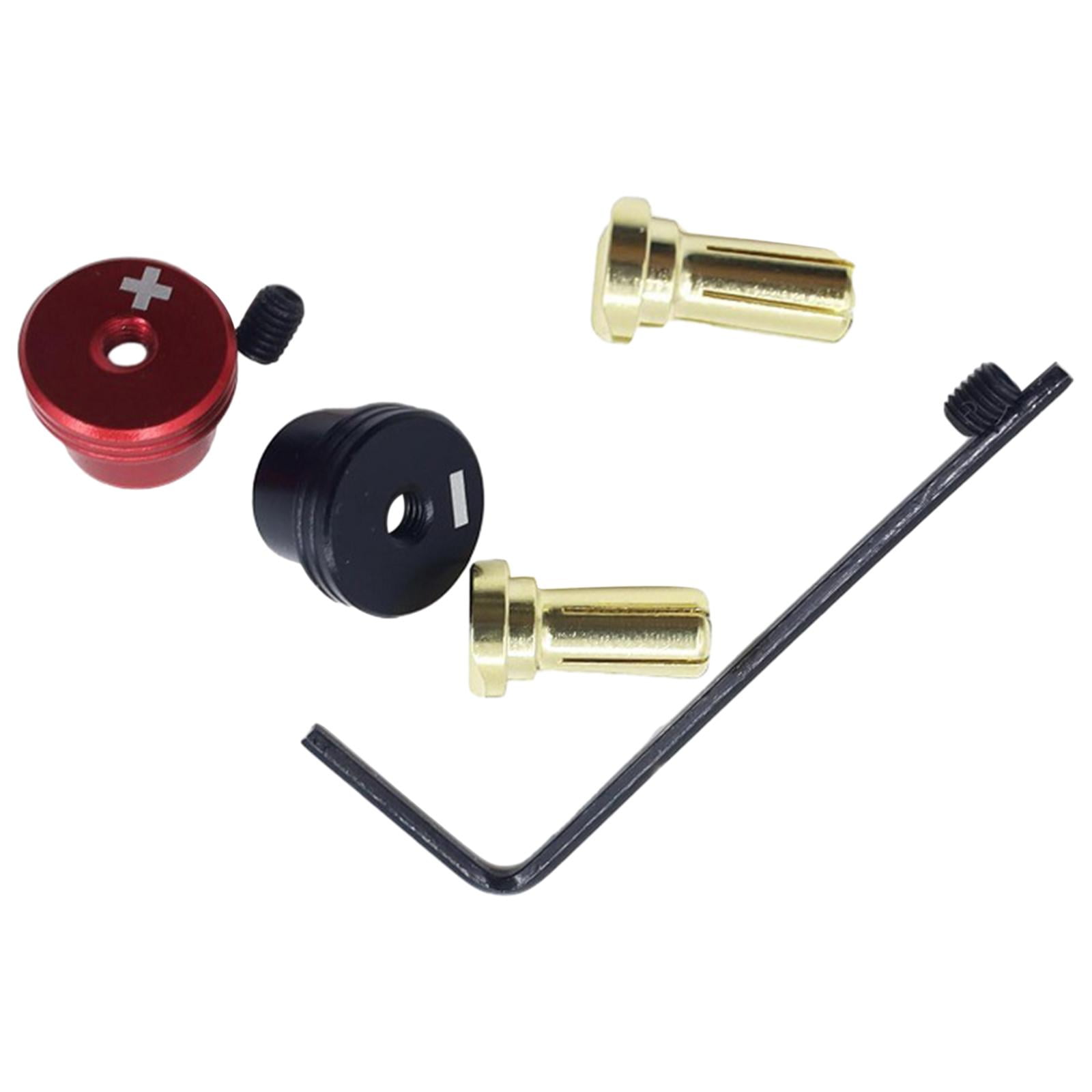 PETSOLA 2Pcs Male Connector Adapter Metal Banana Plug Spare Parts Red ...