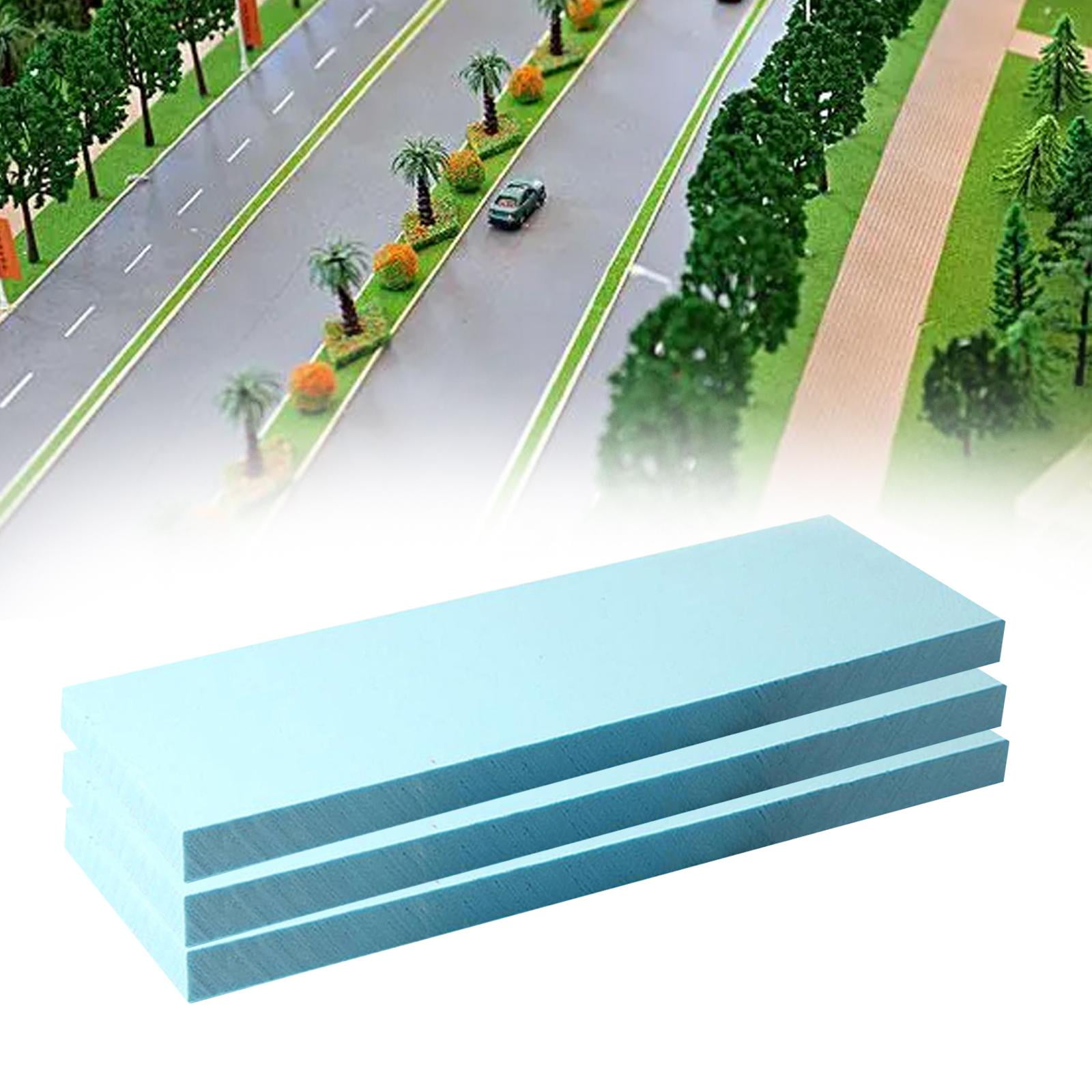 PETSOLA 3 Pieces Foam Sheets DIY Material Rectang Model Buildings Kits ...