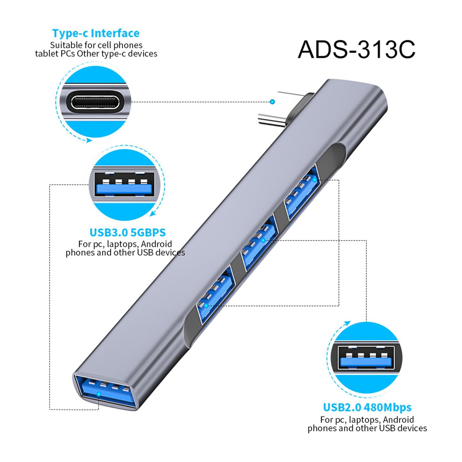 PETSOLA 4 in 1 USB C Hub Docking Station 3.6inch Long USB 3.0 5Gbps ...