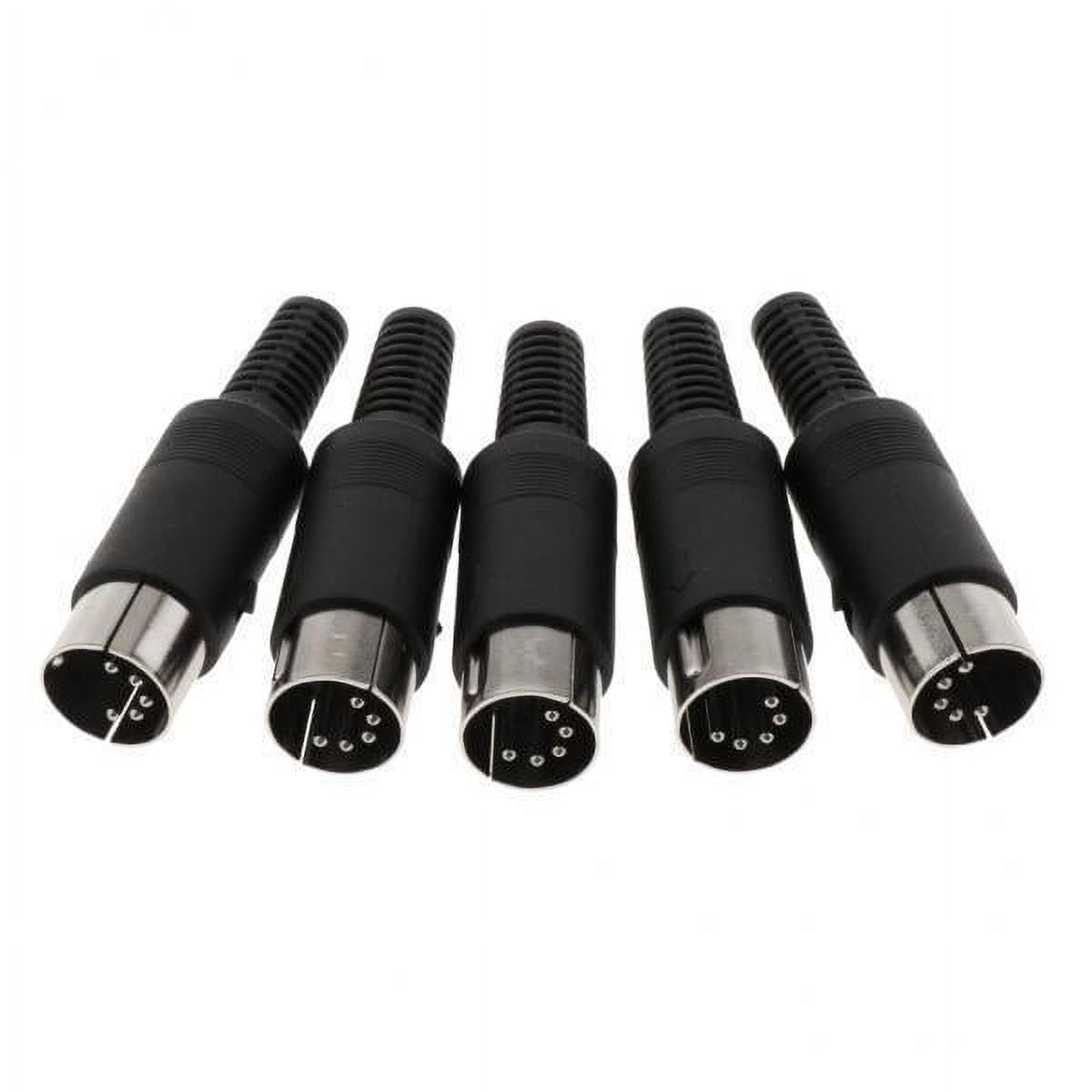 PETSOLA 4xDIN Mini Pin Male Plug Audio Jack Connector for Keyboard ...