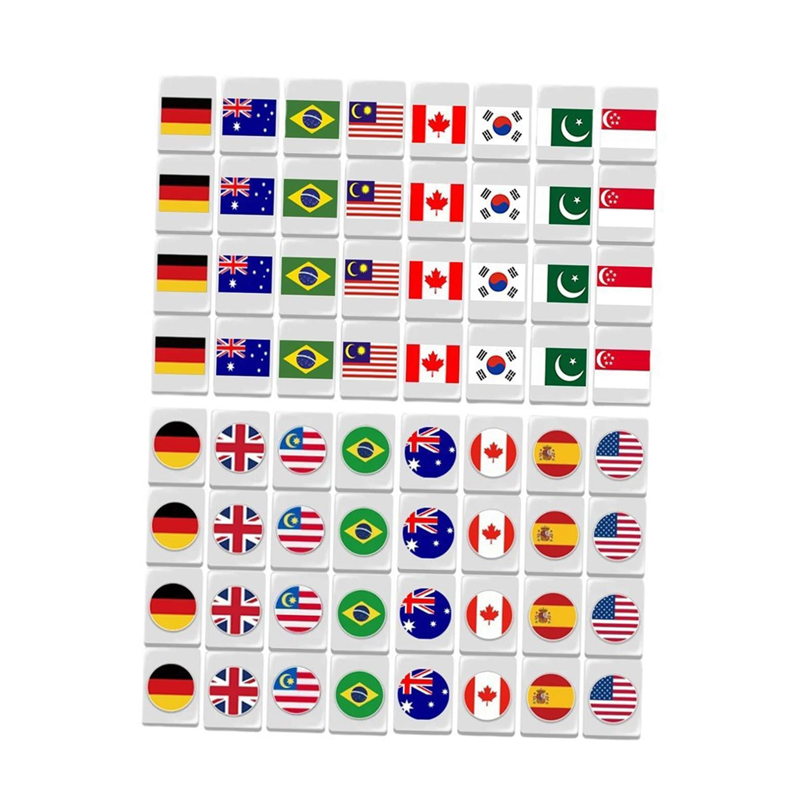 PETSOLA 64 Pieces Tile Game Game Blocks Home 64 Tiles Chinese Version ...