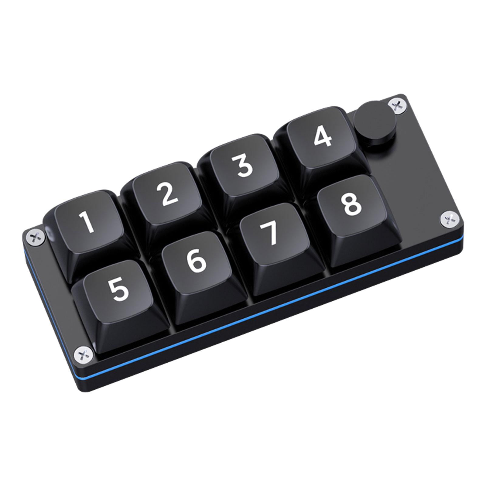 PETSOLA 8 Keys Wired Mechanical Keyboard USB Mini 8 Key Keypad with ...