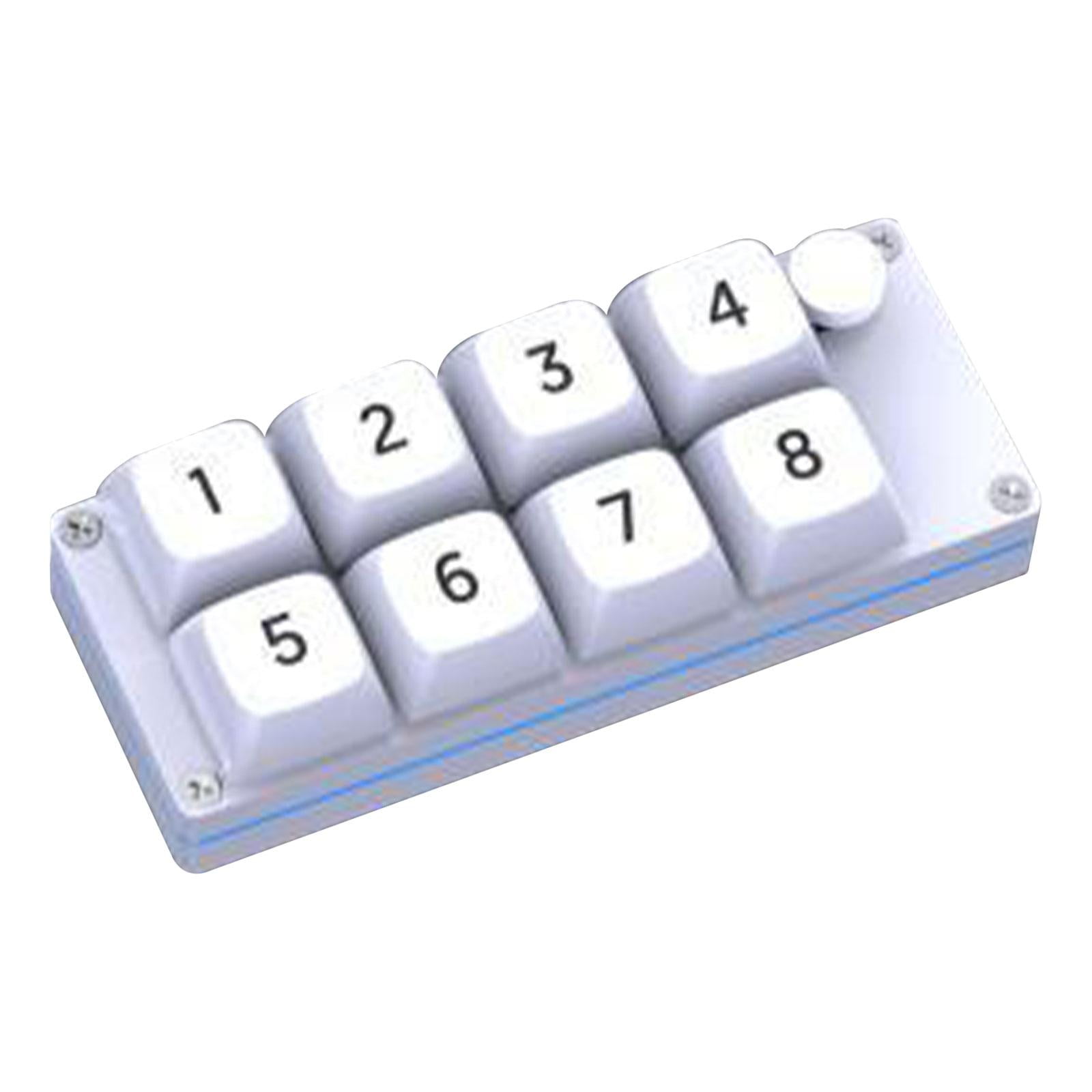 PETSOLA 8 Keys Wired Mechanical Keyboard USB Mini 8 Key Keypad with ...