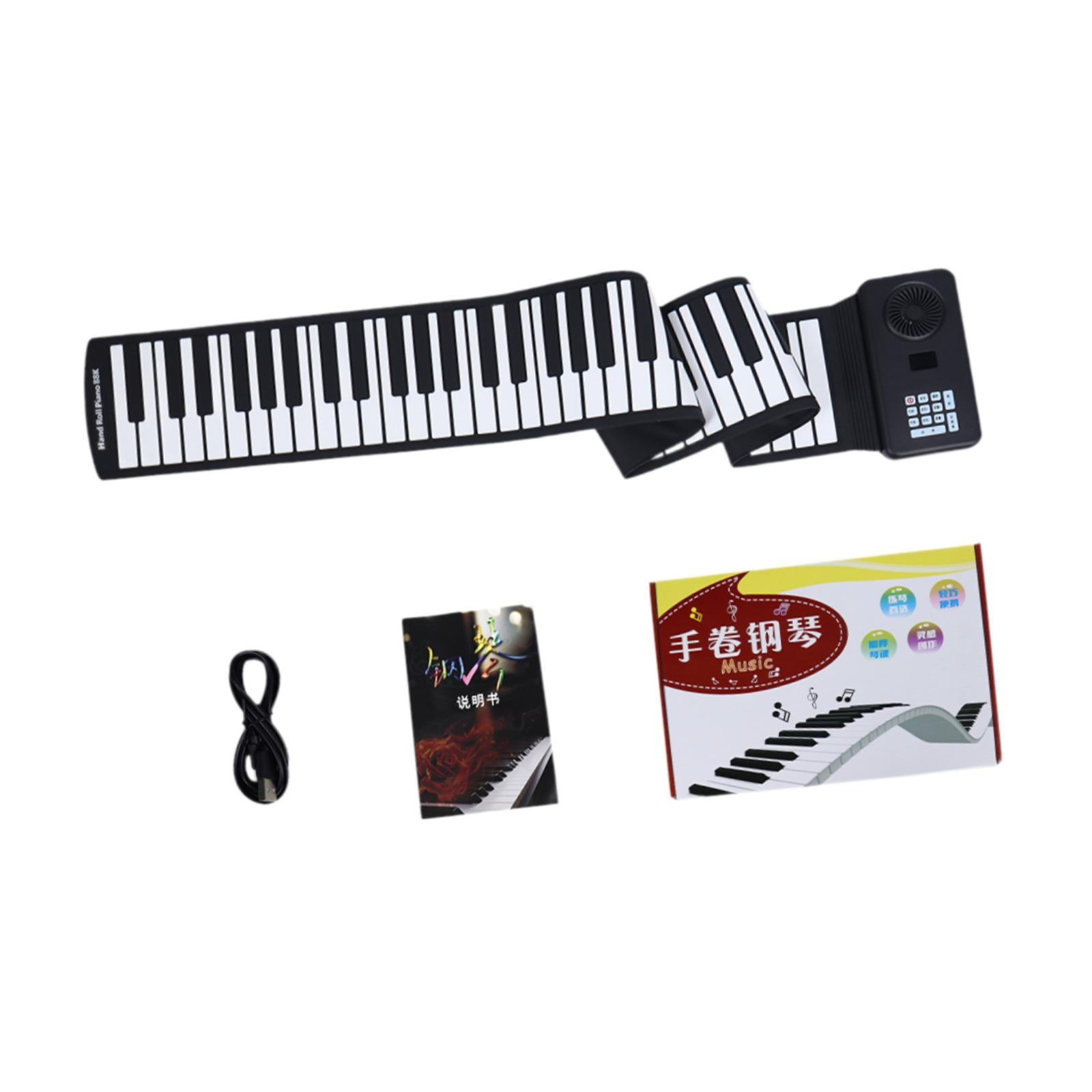 PETSOLA 88 Key Roll up Keyboard Piano Musical Instrument Kids Educational Foldable Lightweight ...