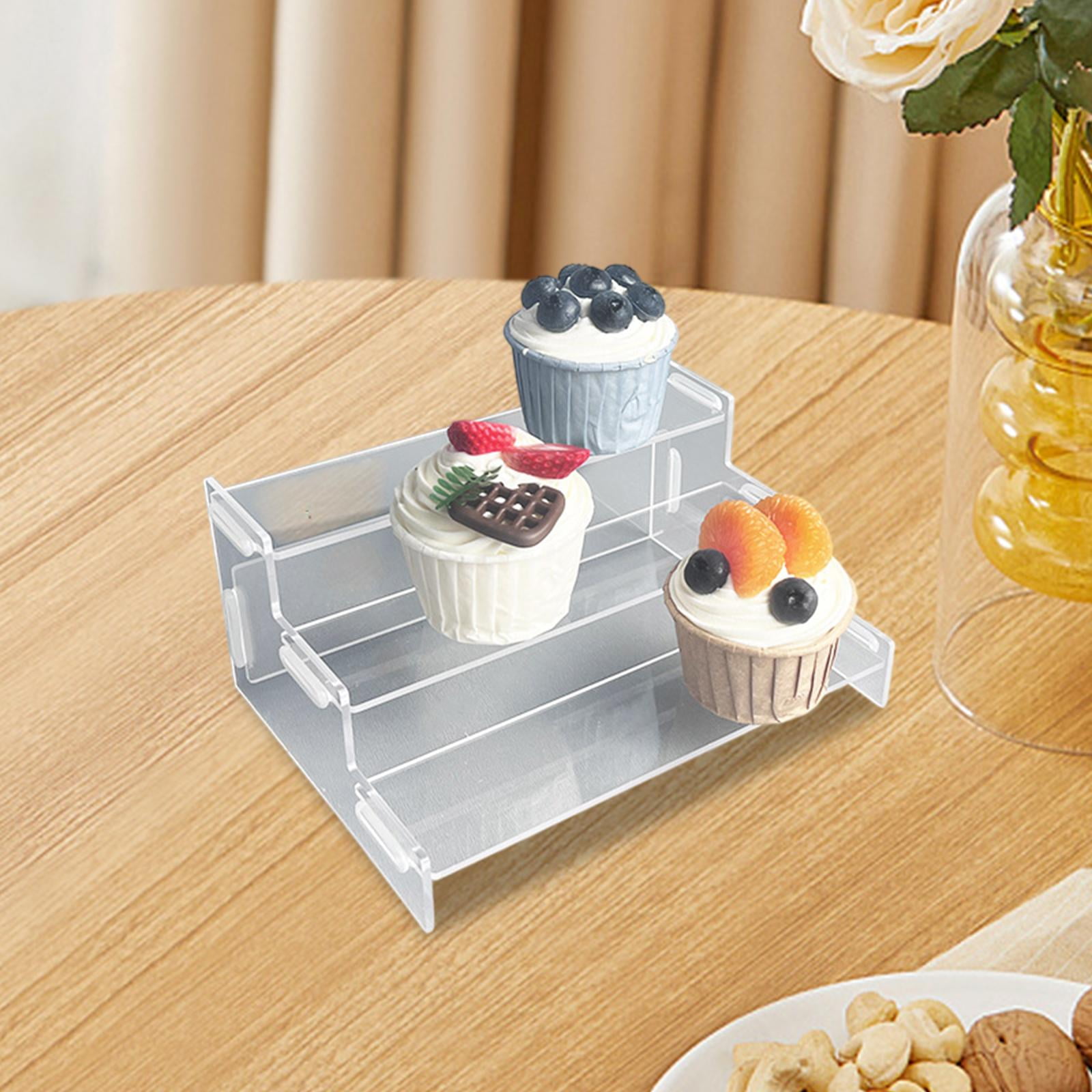 PETSOLA Acrylic Riser Display Shelf Cupcake Stand Holder for Models ...