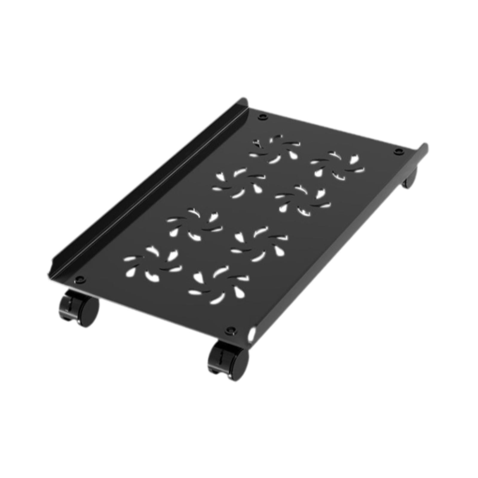 PETSOLA Adjustable Mobile CPU Stand PC Floor Cart Space-saving with 4 ...