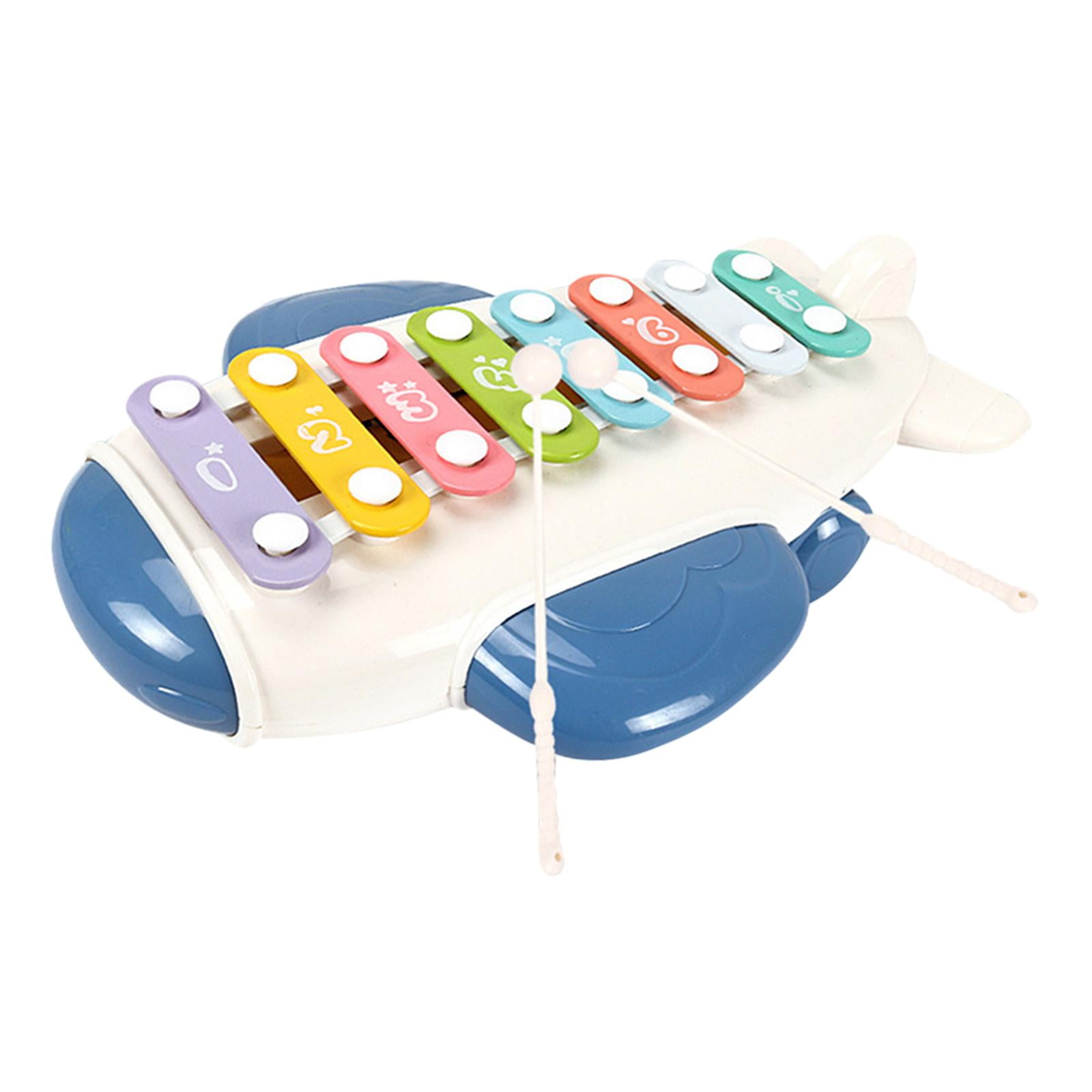 PETSOLA Airplane Xylophone 8 Notes Chromatic Glockenspiel Xylophone ...