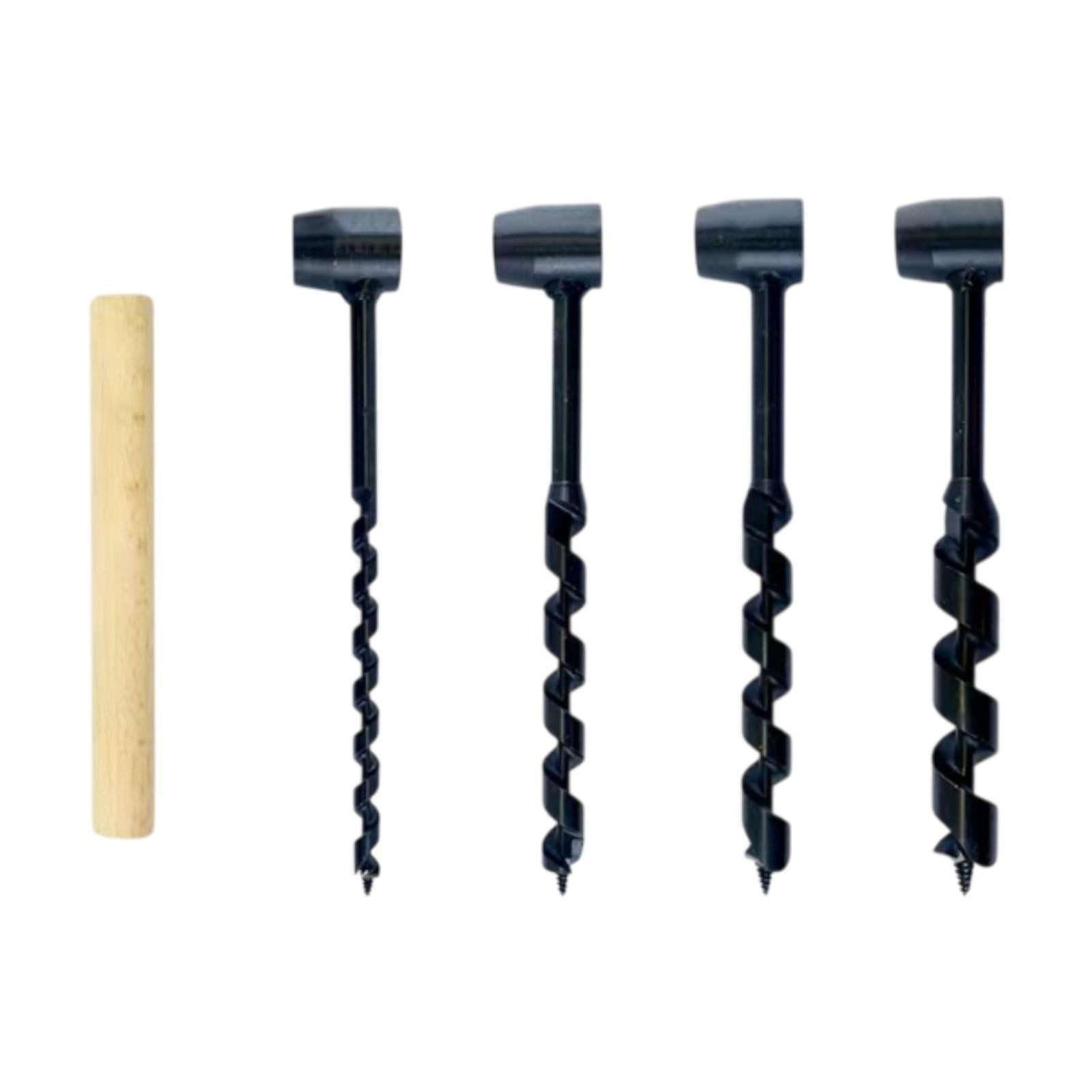 PETSOLA Auger with Wooden Handle Compact Portable Hand Hole for Hiking ...