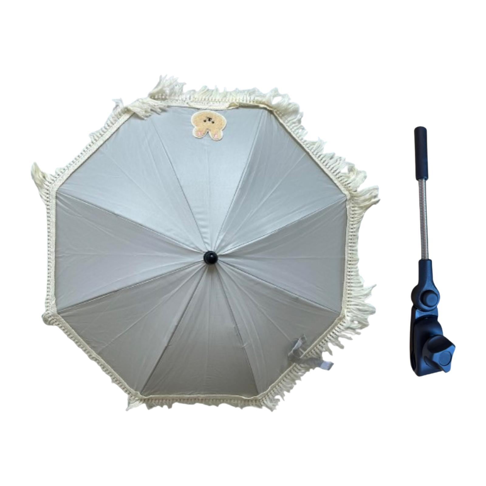 PETSOLA Baby Parasol,Pram Umbrella,Clip on Lightweight,Folded Pushchair ...