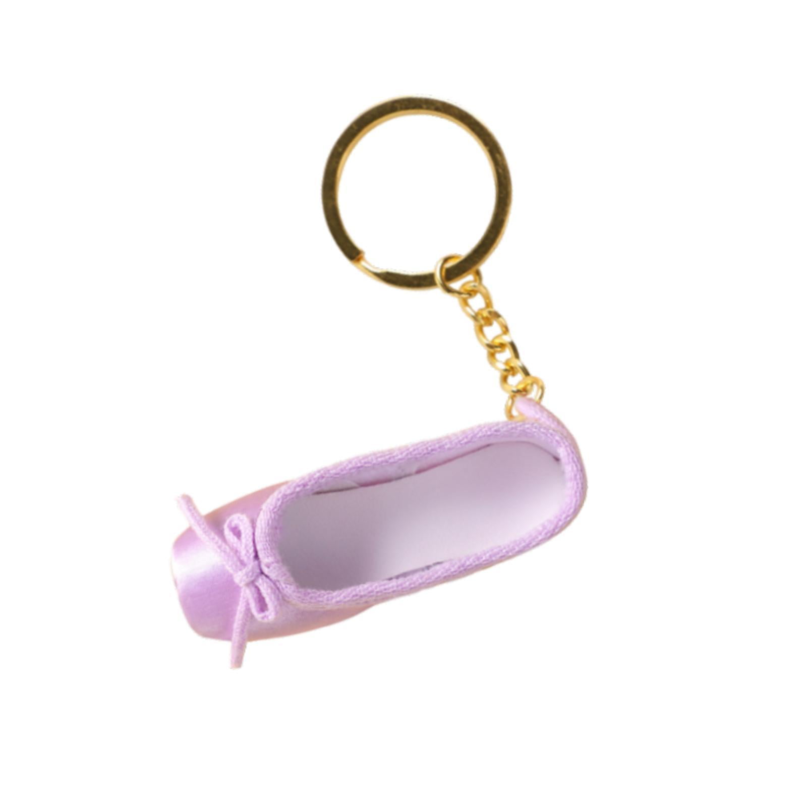 PETSOLA Ballet Shoe Keychain Stylish Compact Car Keyring for Backpack ...