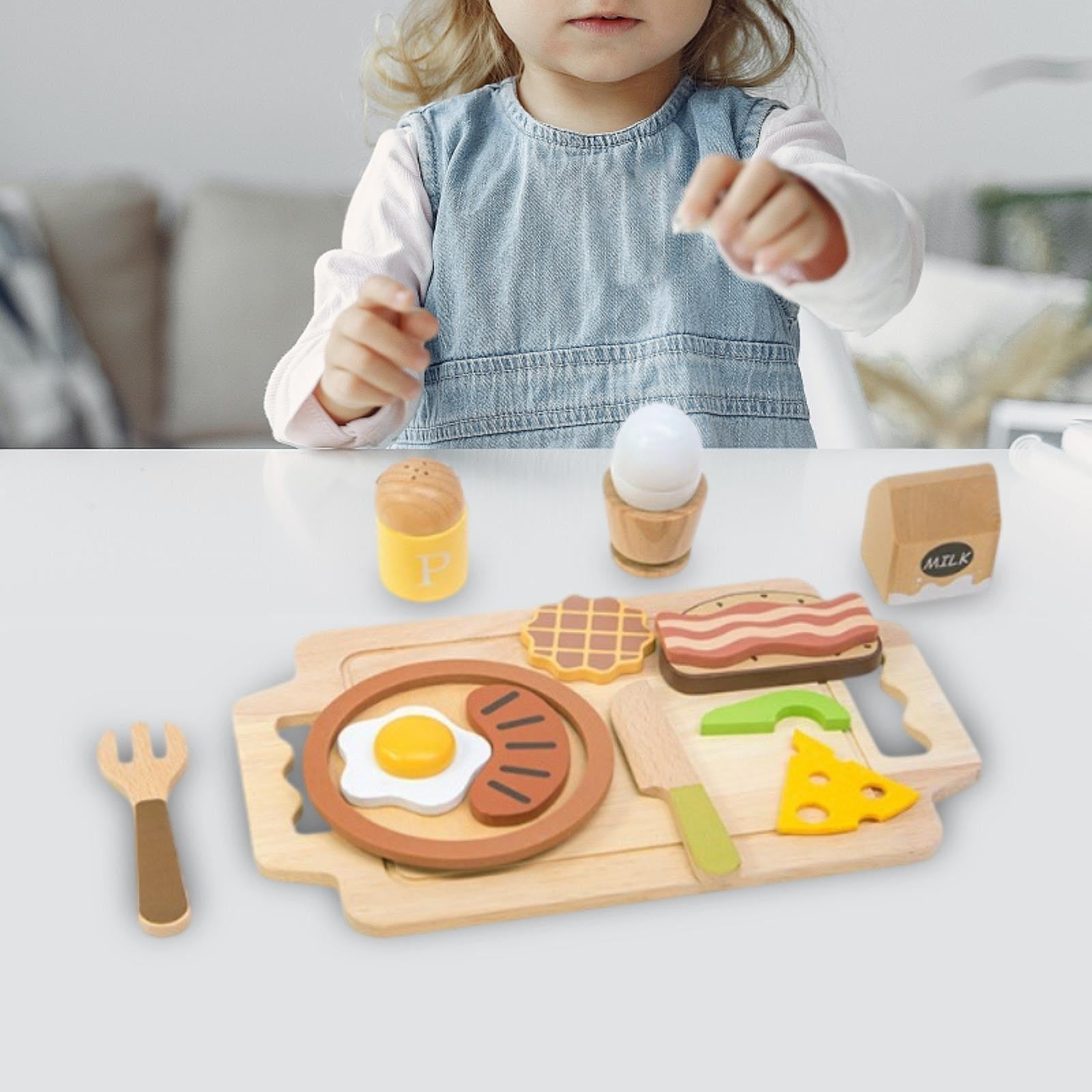 PETSOLA Breakfast Food Play Set, Simule Play Petit-Déboy, Role Playing ...