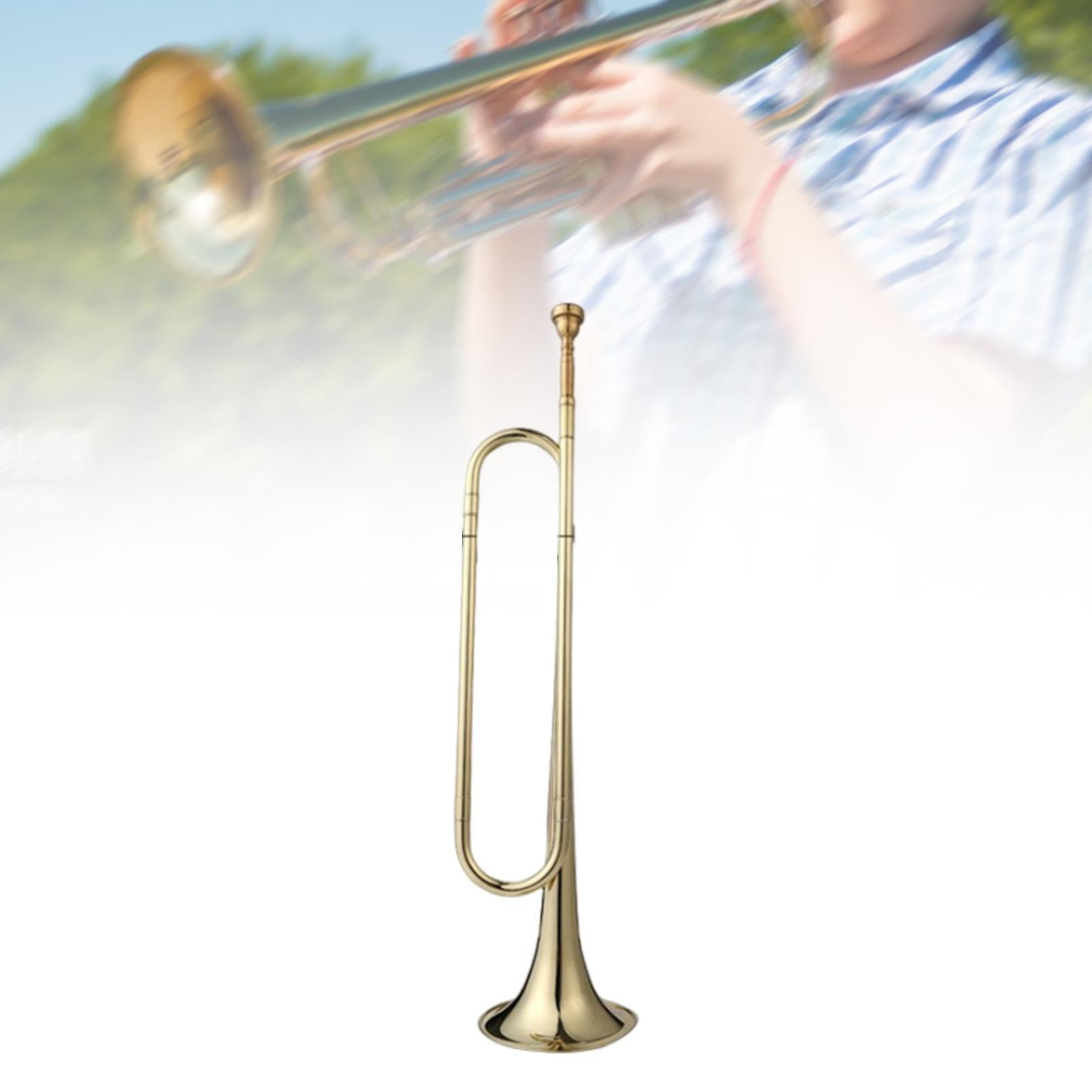 PETSOLA Bugle Cavalry Trumpet with Mouthpiece Blowing Bugle ing Trumpet ...