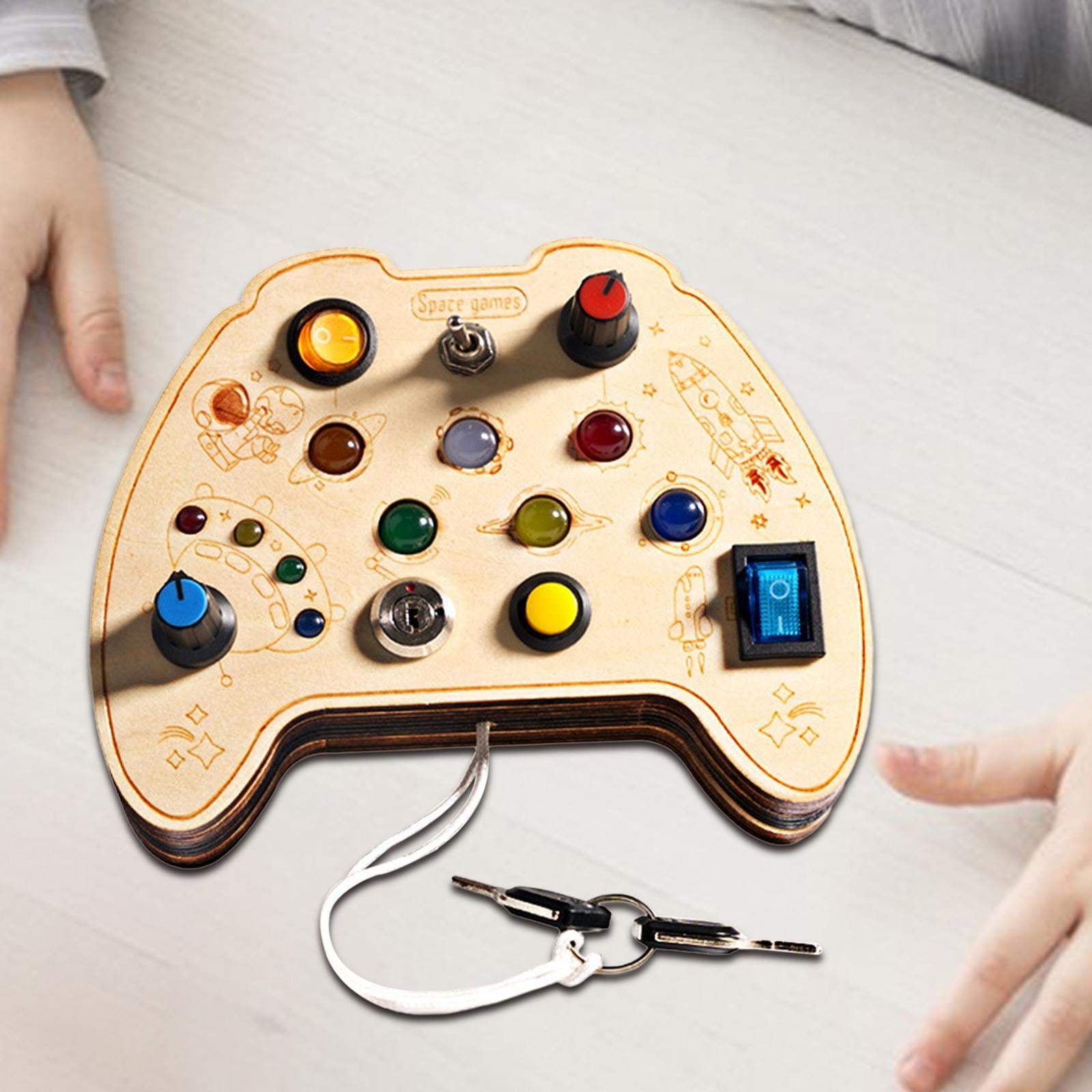 PETSOLA Busy Board Sensory Toy with LED Led Switch Travel Toy Switch ...