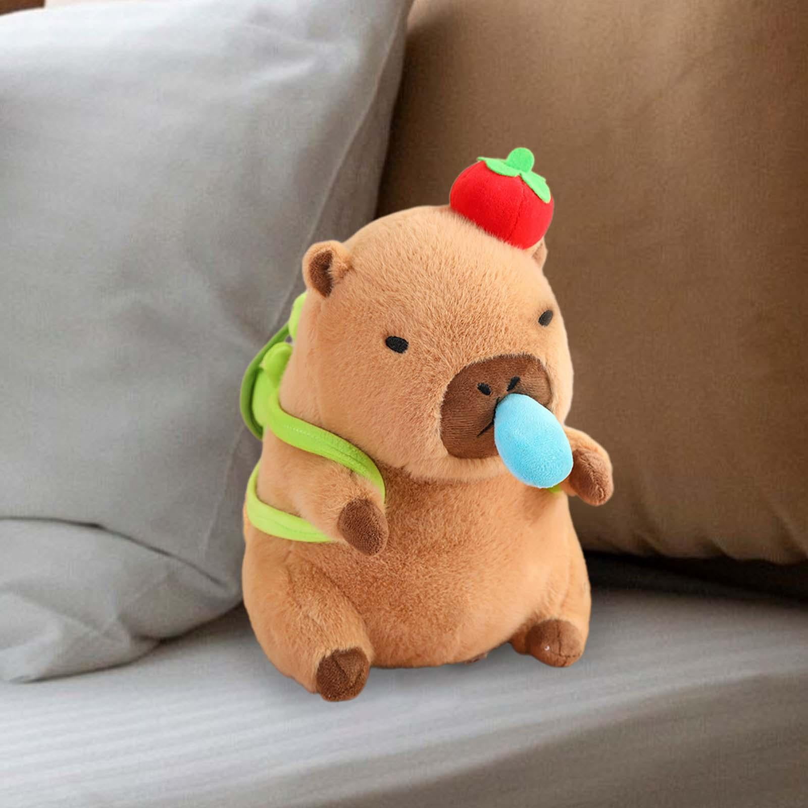 PETSOLA Capybara Plush Toy Capybara Stuffed Toy with Pullable Snot ...