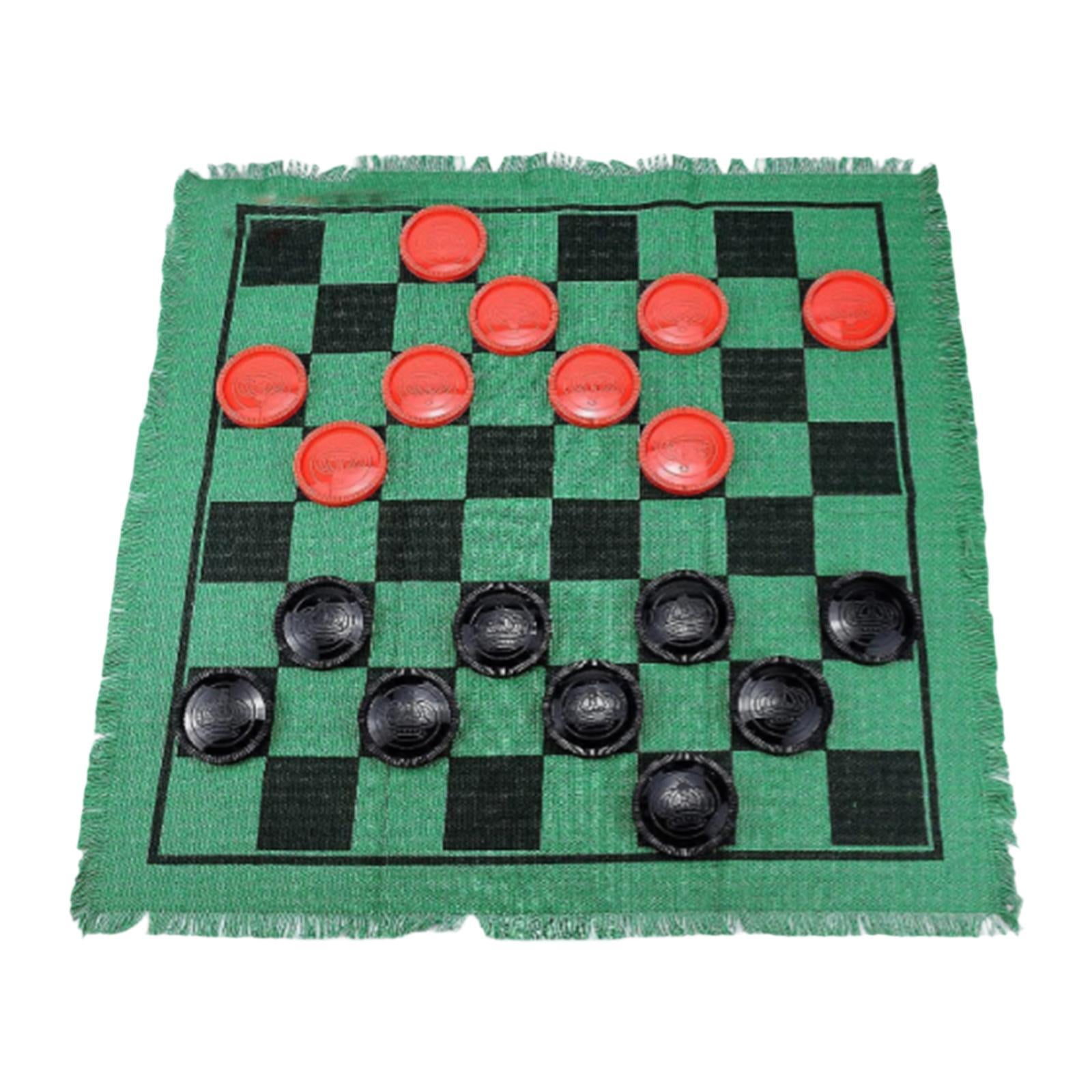 PETSOLA Checkers Board Game Set,Jumbo Tic TAC Toe Game,3 in 1 ...