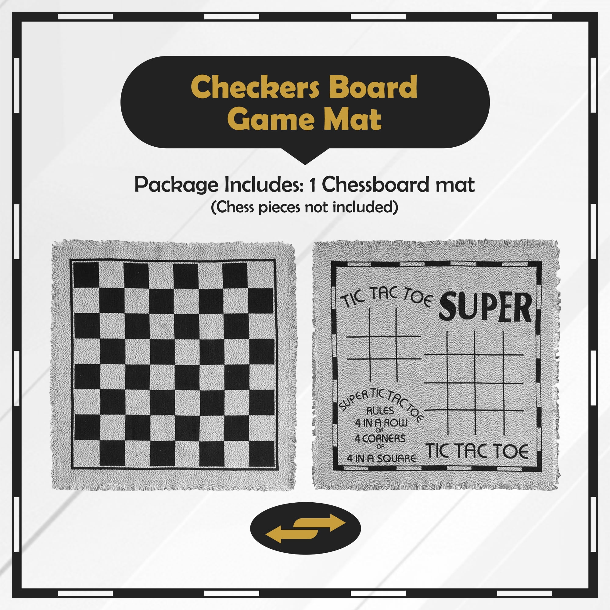 PETSOLA Checkers Board Game Set,Jumbo Tic TAC Toe Game,3 in 1 ...