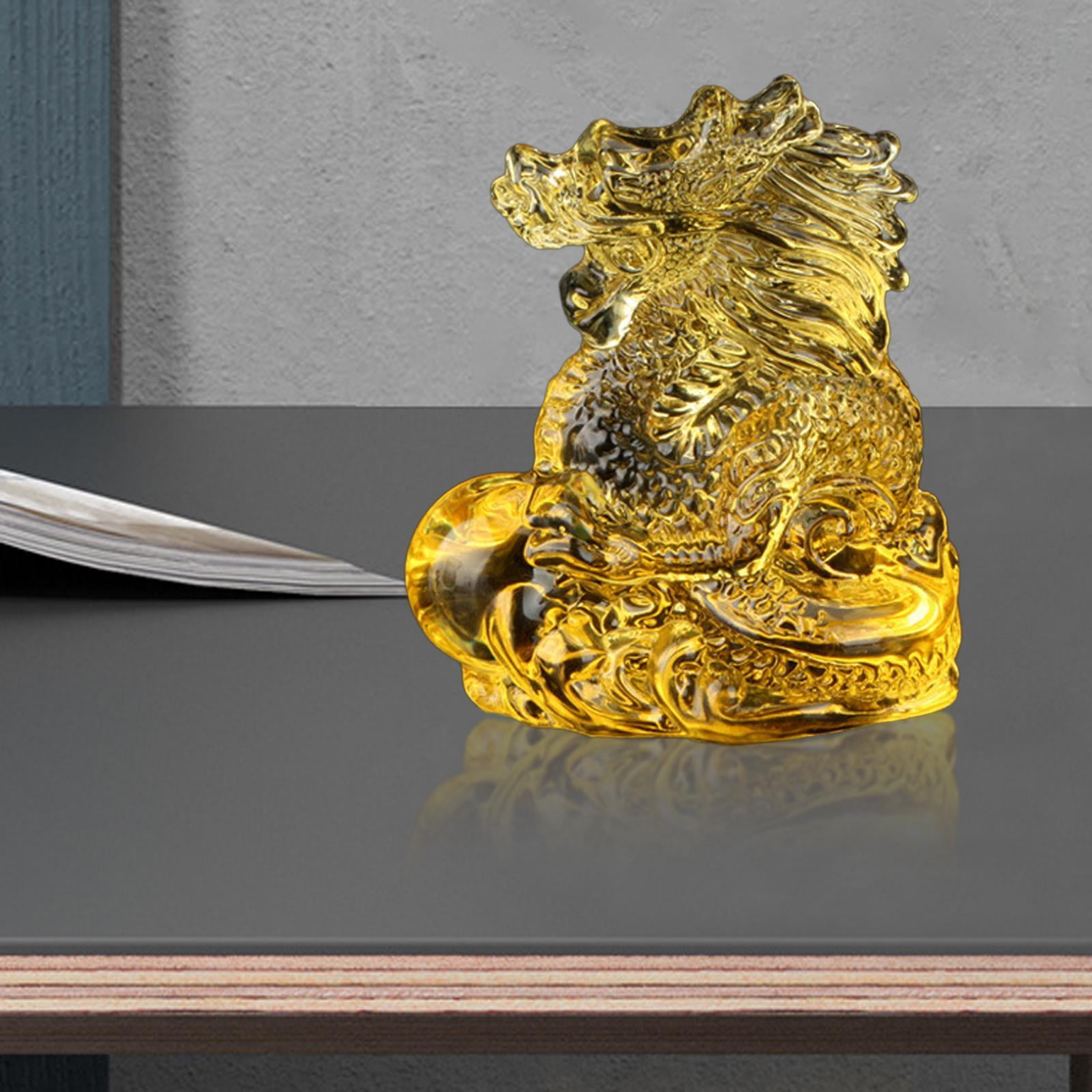 PETSOLA Chinese Dragon Statue Crystal Dragons Figurine Art Decor ...