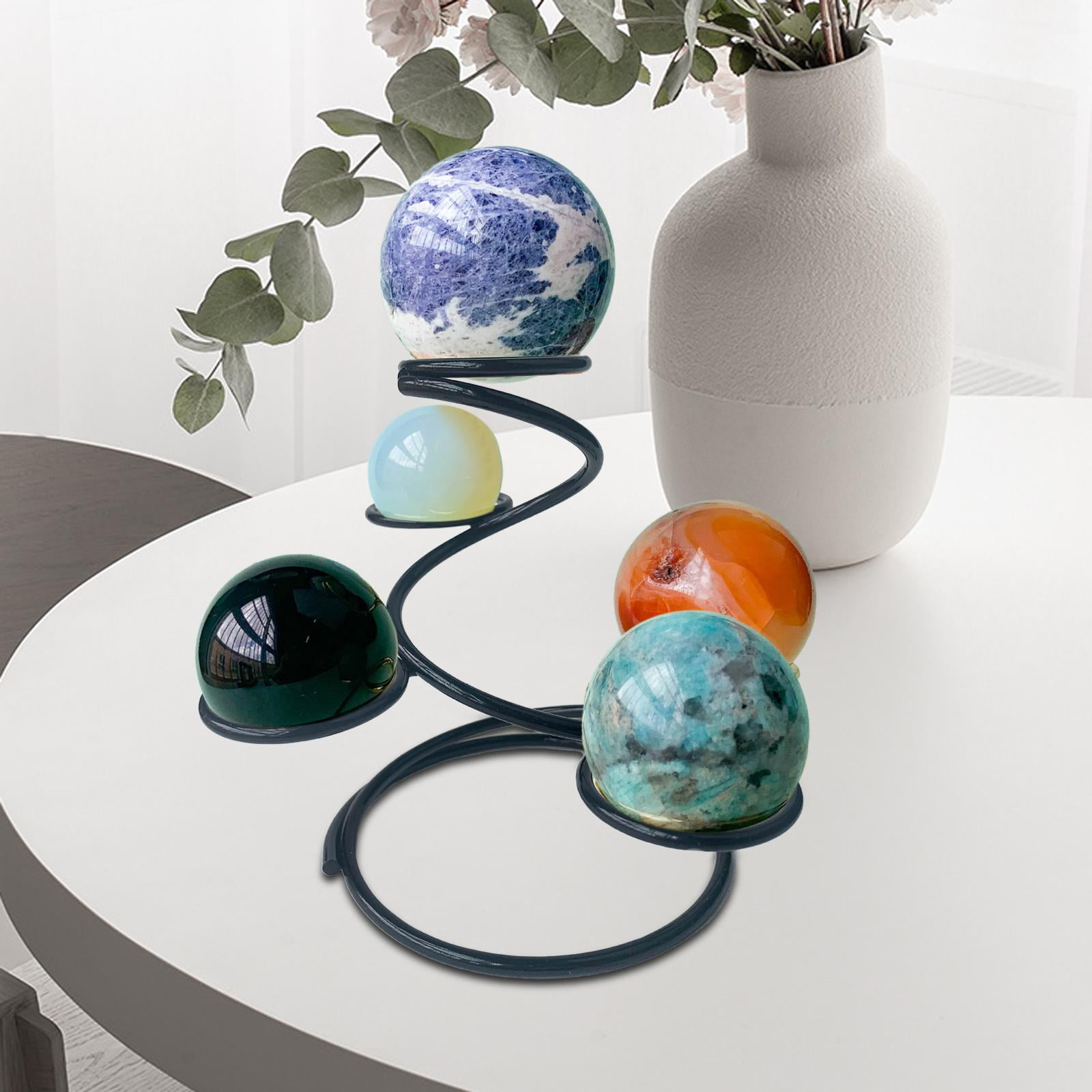 PETSOLA Crystal Ball Seat Spheres Metal Holder Creative Ball Display ...