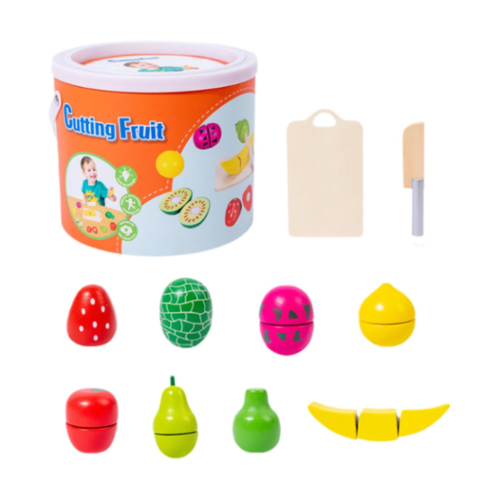PETSOLA Cutting Fruits and Veggies Toy Kitchen Pretend Food Set Pretend ...