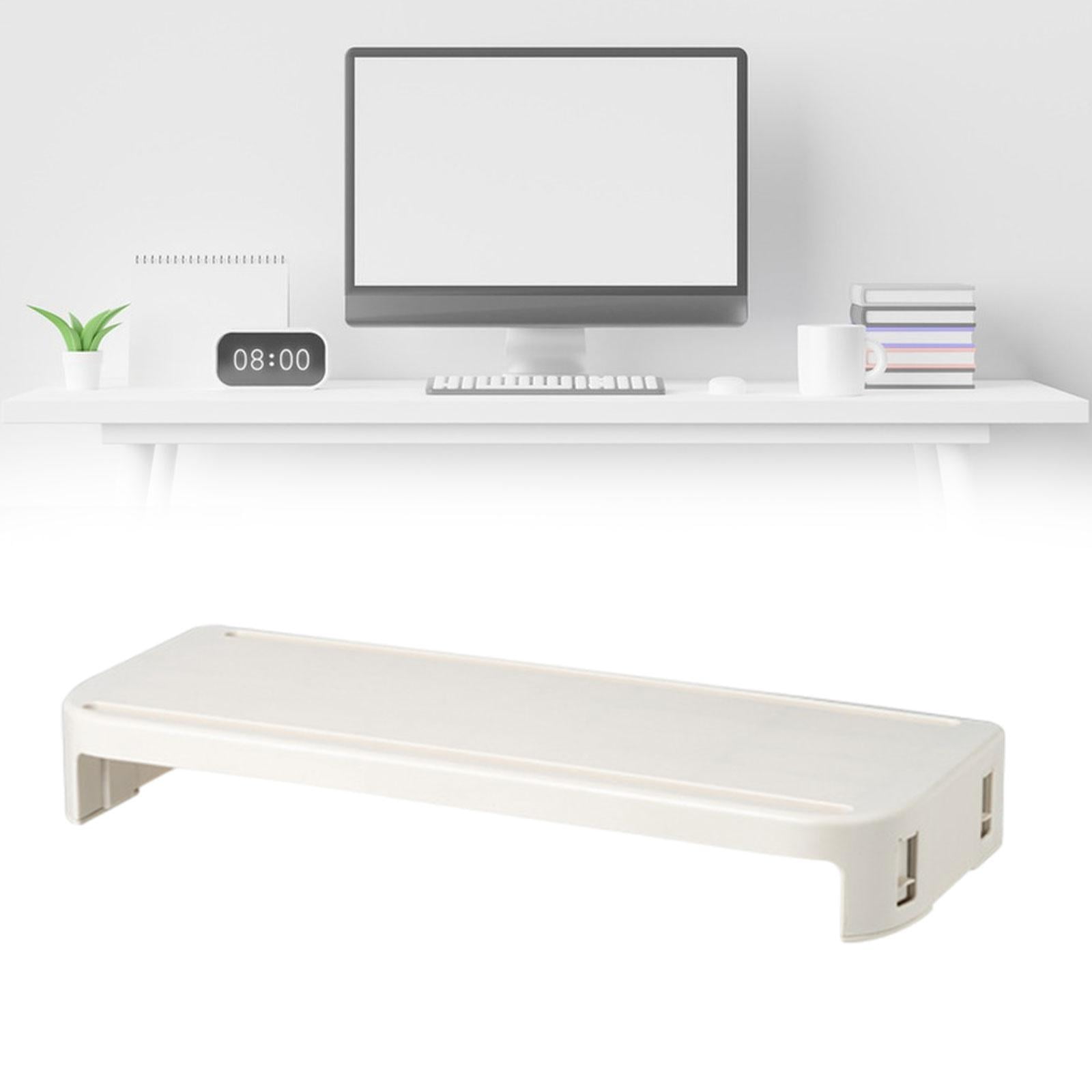 PETSOLA Desktop Monitor Stand Riser Desk Shelf Riser Storage Organizer ...