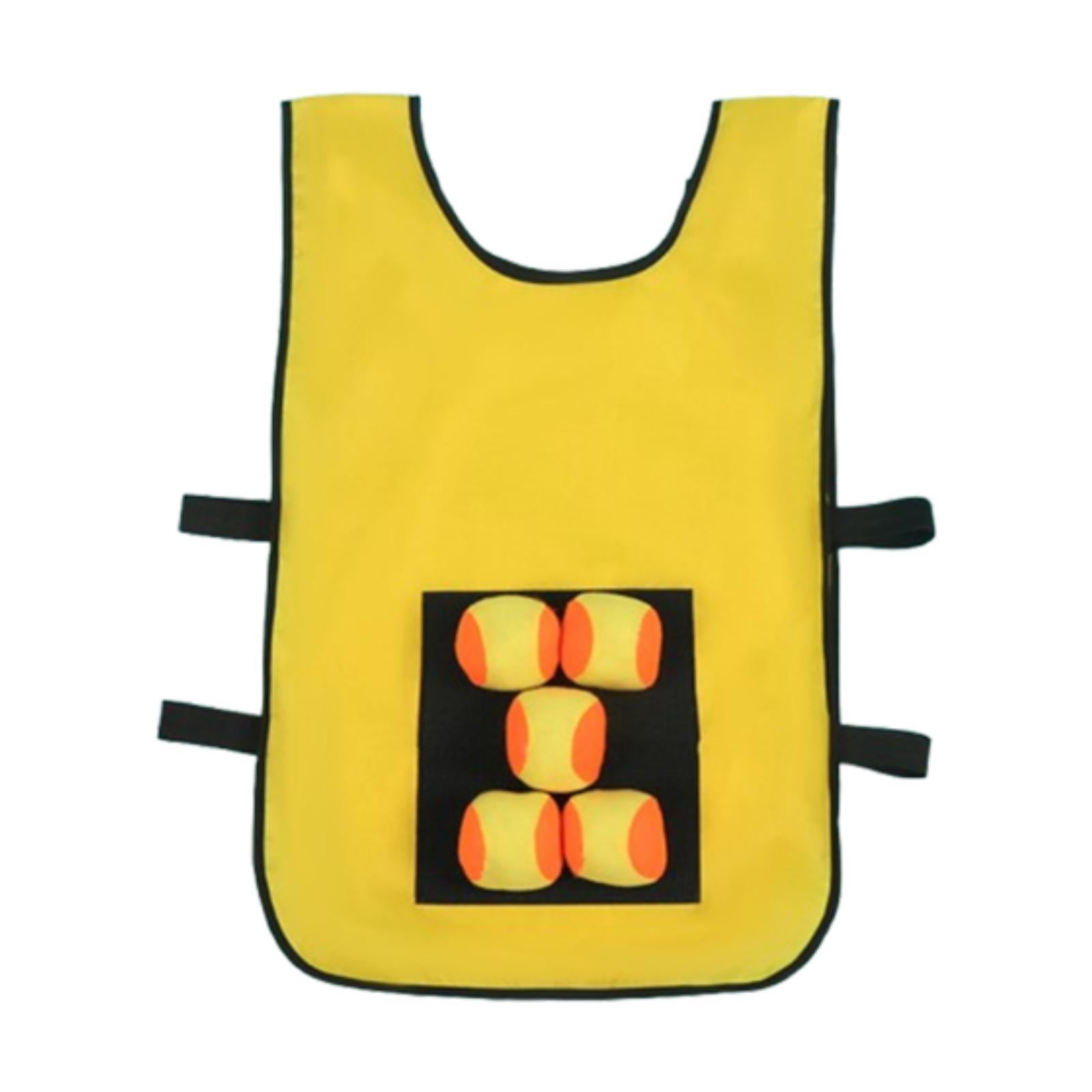 PETSOLA Dodgeball Game Sticky Ball Vest Party Game Toss Soft Toy Balls ...