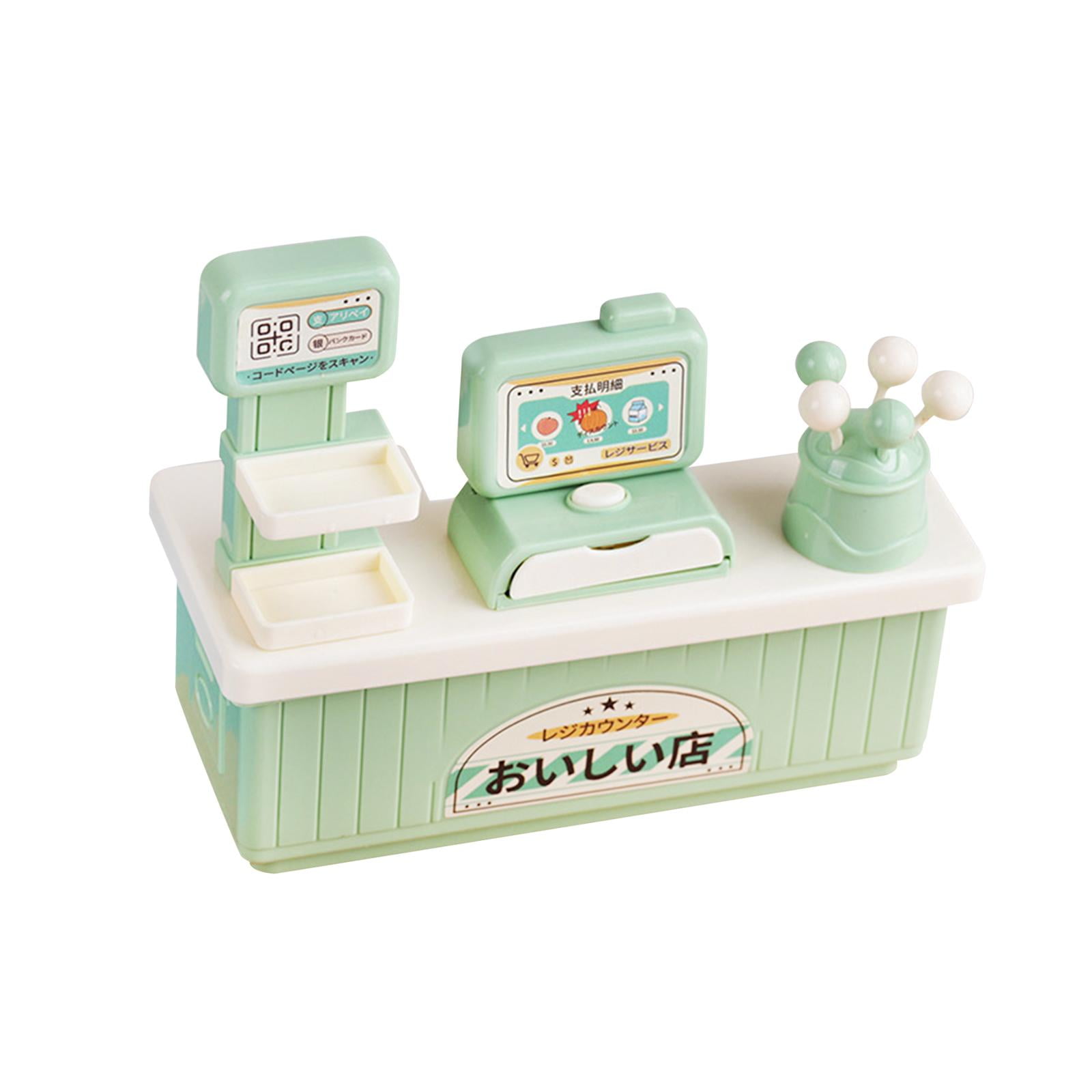 PETSOLA Dollhouse Cash Register Toy Simulation Cashier Model, Fun ...