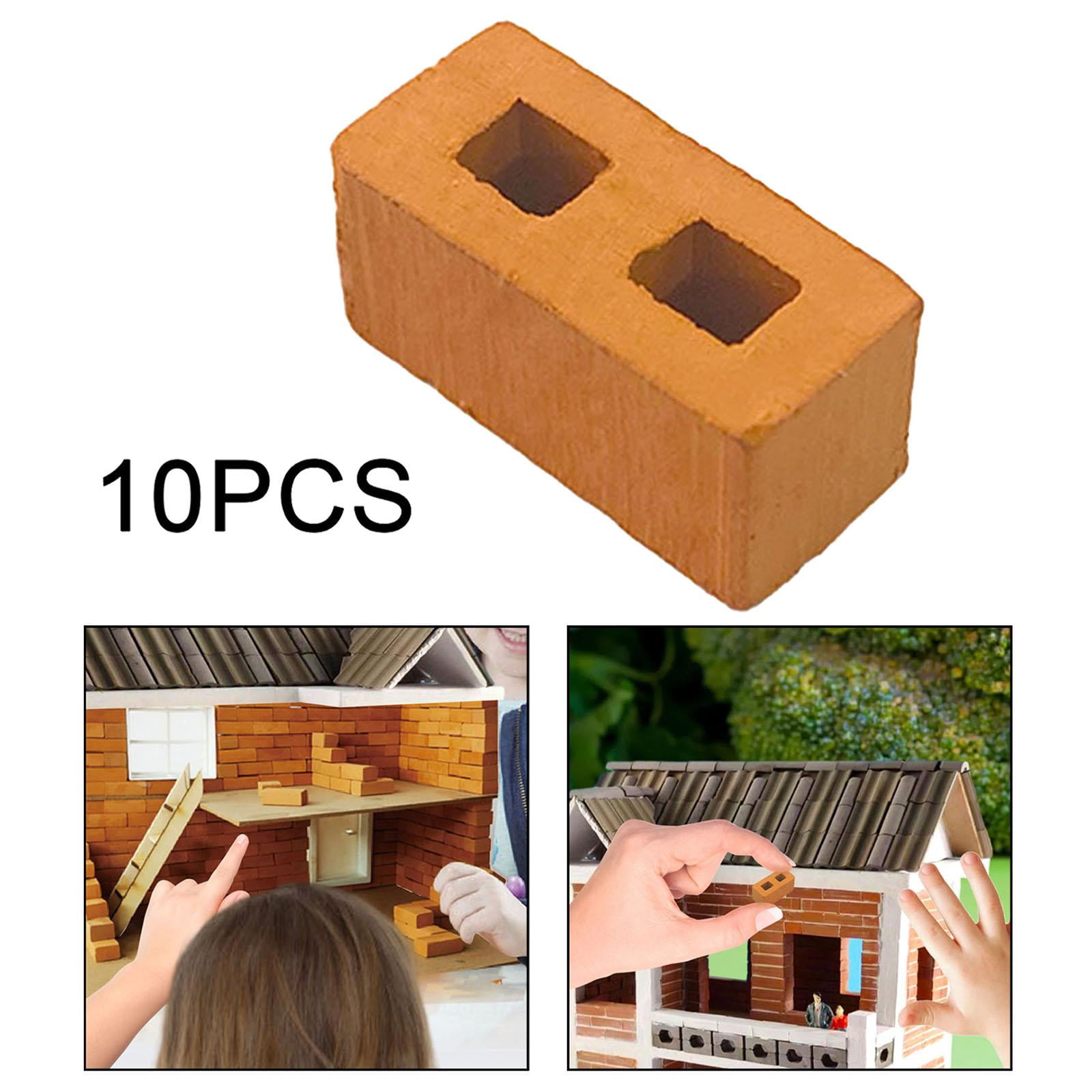 PETSOLA Dollhouse Decor Mini Bricks Roof Tiles Educational Toy,Play ...