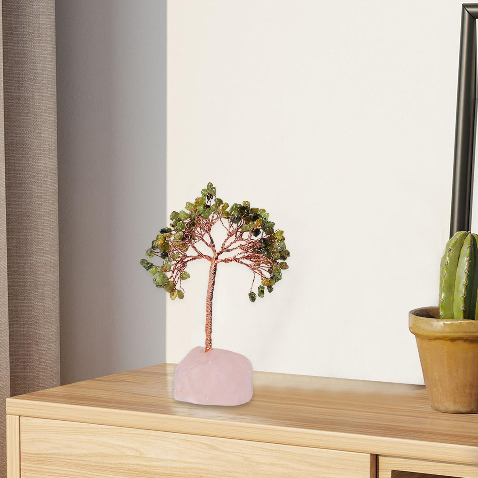 PETSOLA Fortune Trees Statue Bonsai Money Tree Office Mini Bookshelf ...