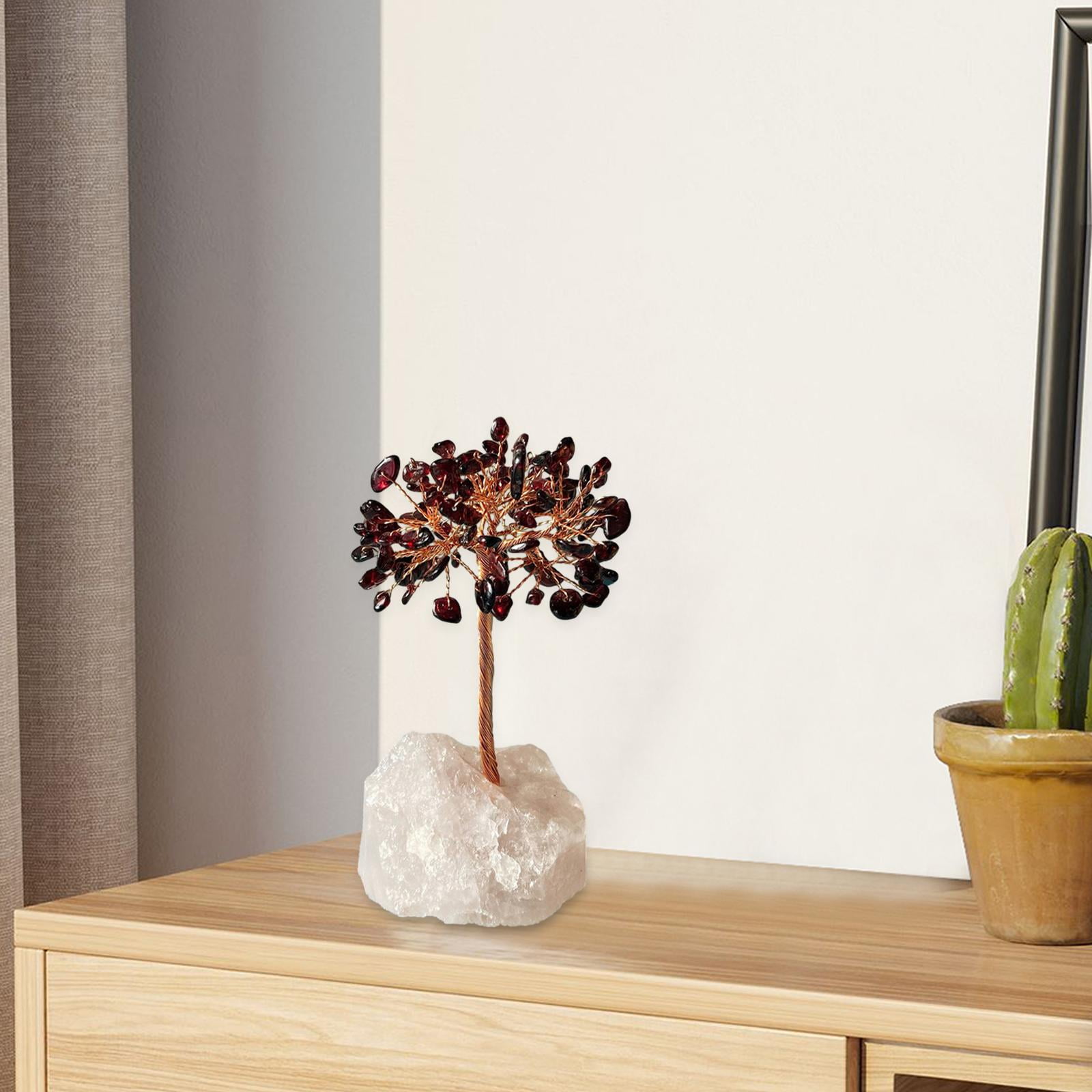 PETSOLA Fortune Trees Statue Bonsai Money Tree Office Mini Bookshelf ...