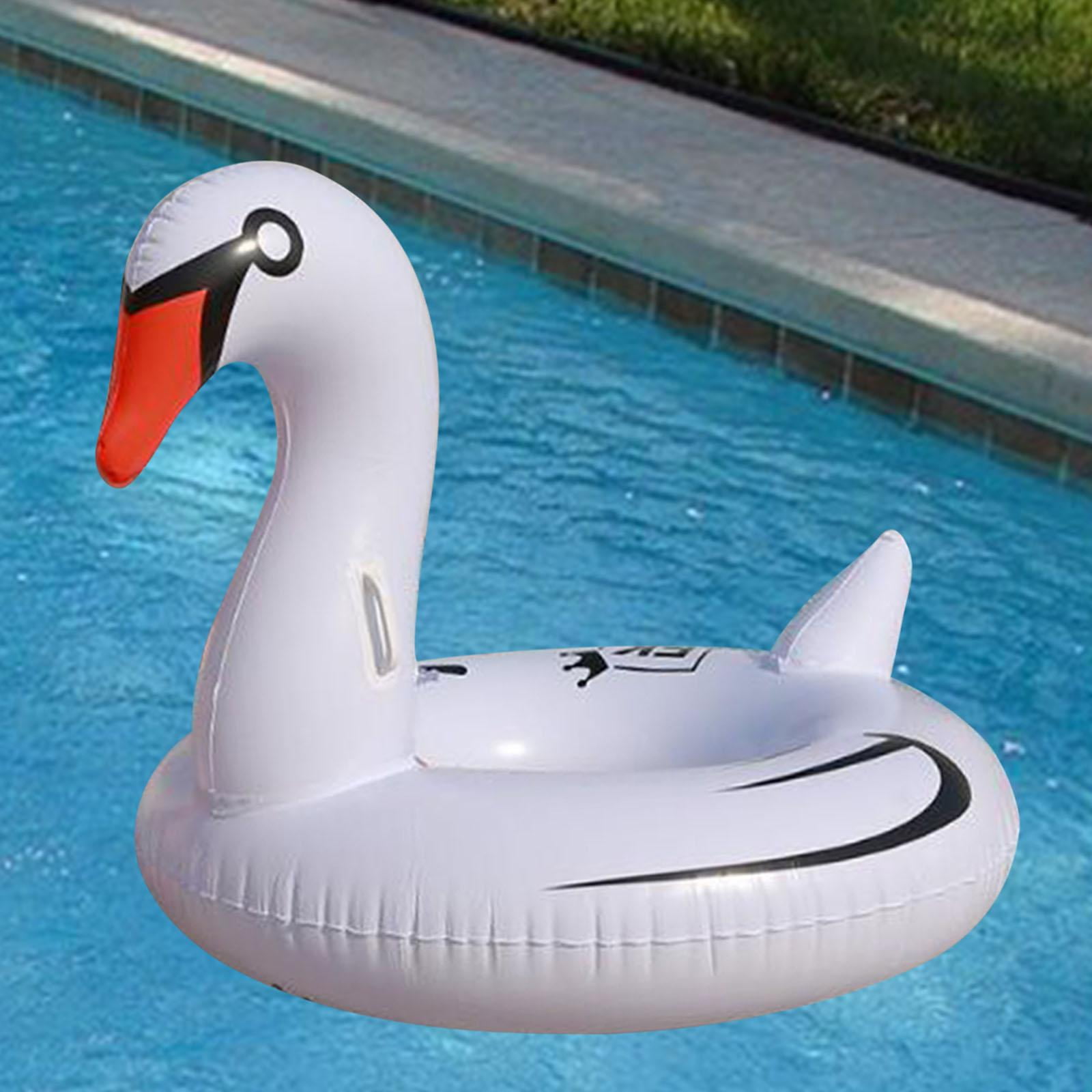 PETSOLA Inflatable Swan Pool Float Lounger Chair Pool Lounge White Swan ...