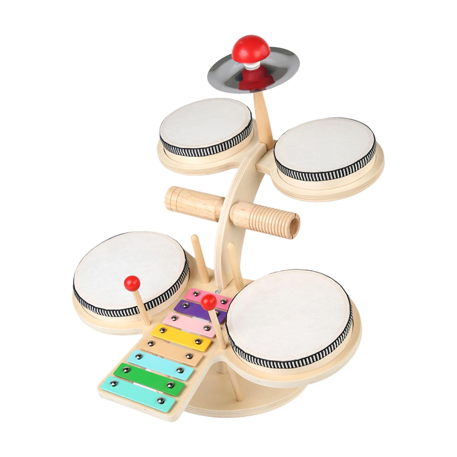 PETSOLA Kids Drum Set Montessori Instruments Toys Set Hand Eye ...