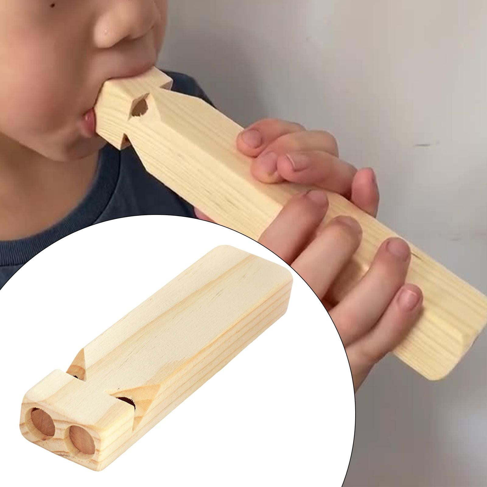 PETSOLA Kids Wooden Train Whistle Toy Musical Train Whistle Teaching ...