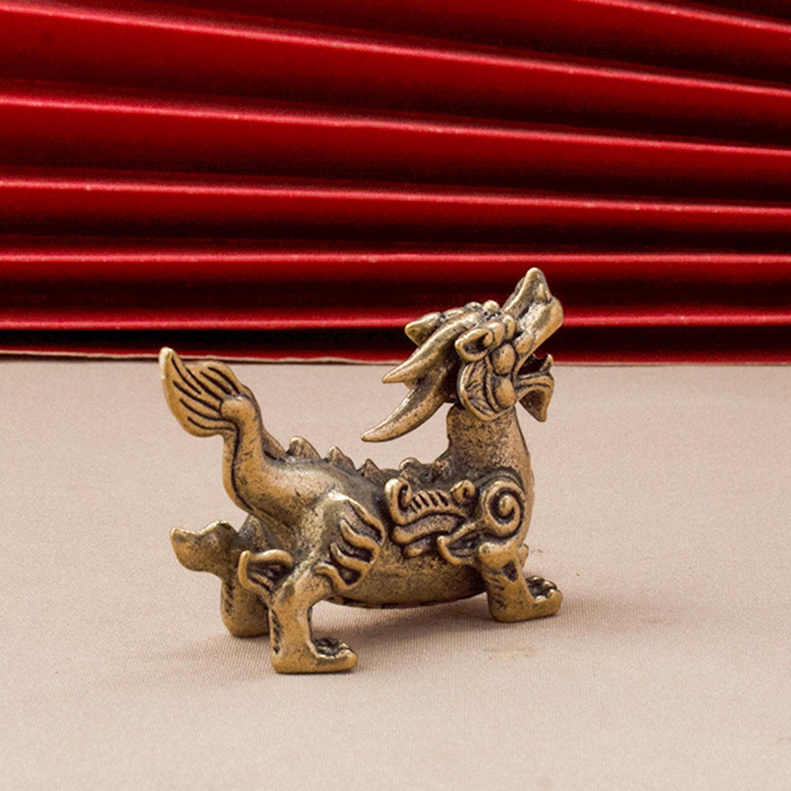 PETSOLA Kirin Sculpture Feng Shui Kirin Statue Crafts Collection Animal ...