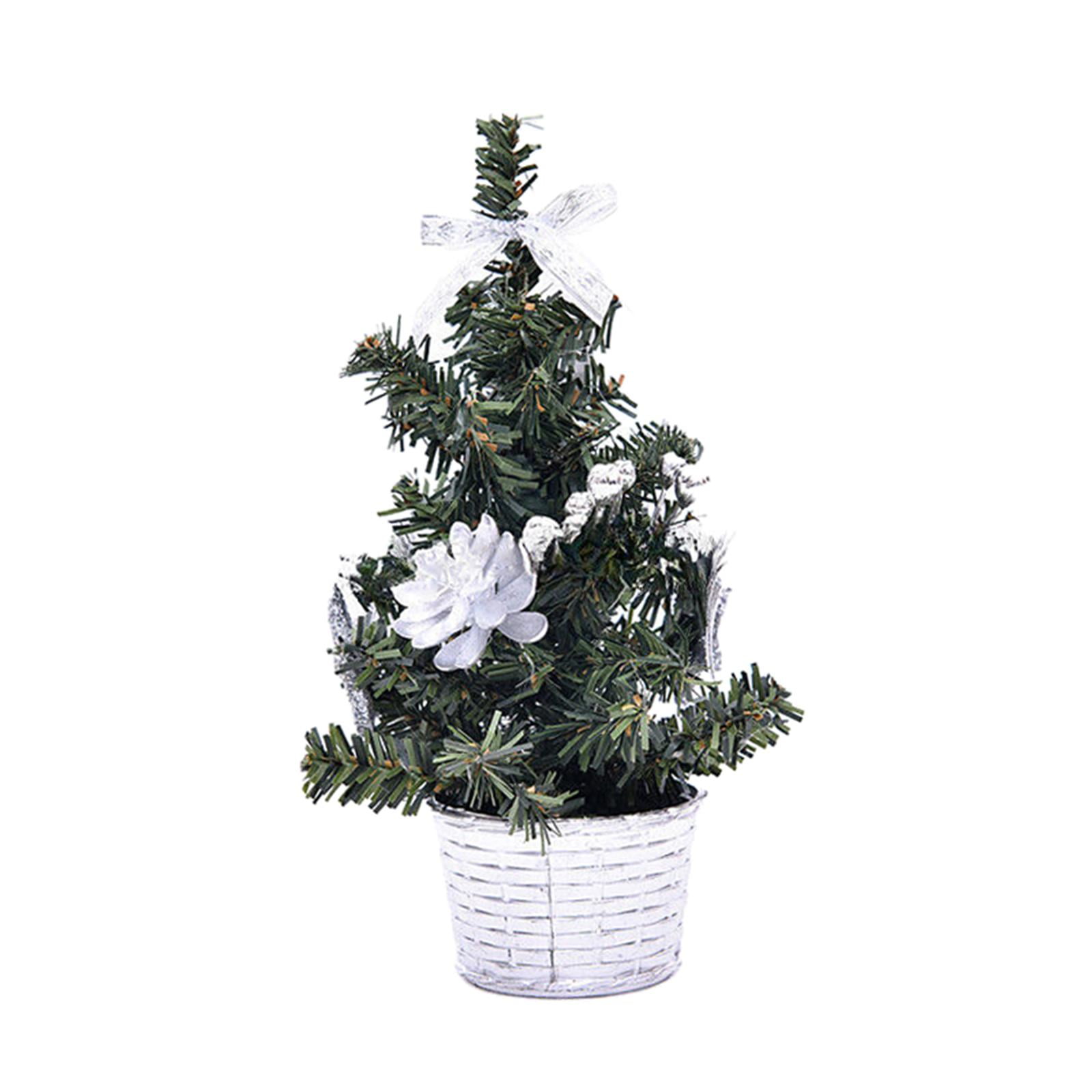 PETSOLA Mini Christmas Tree 20cm Artwork DIY Portable Table Centerpiece ...