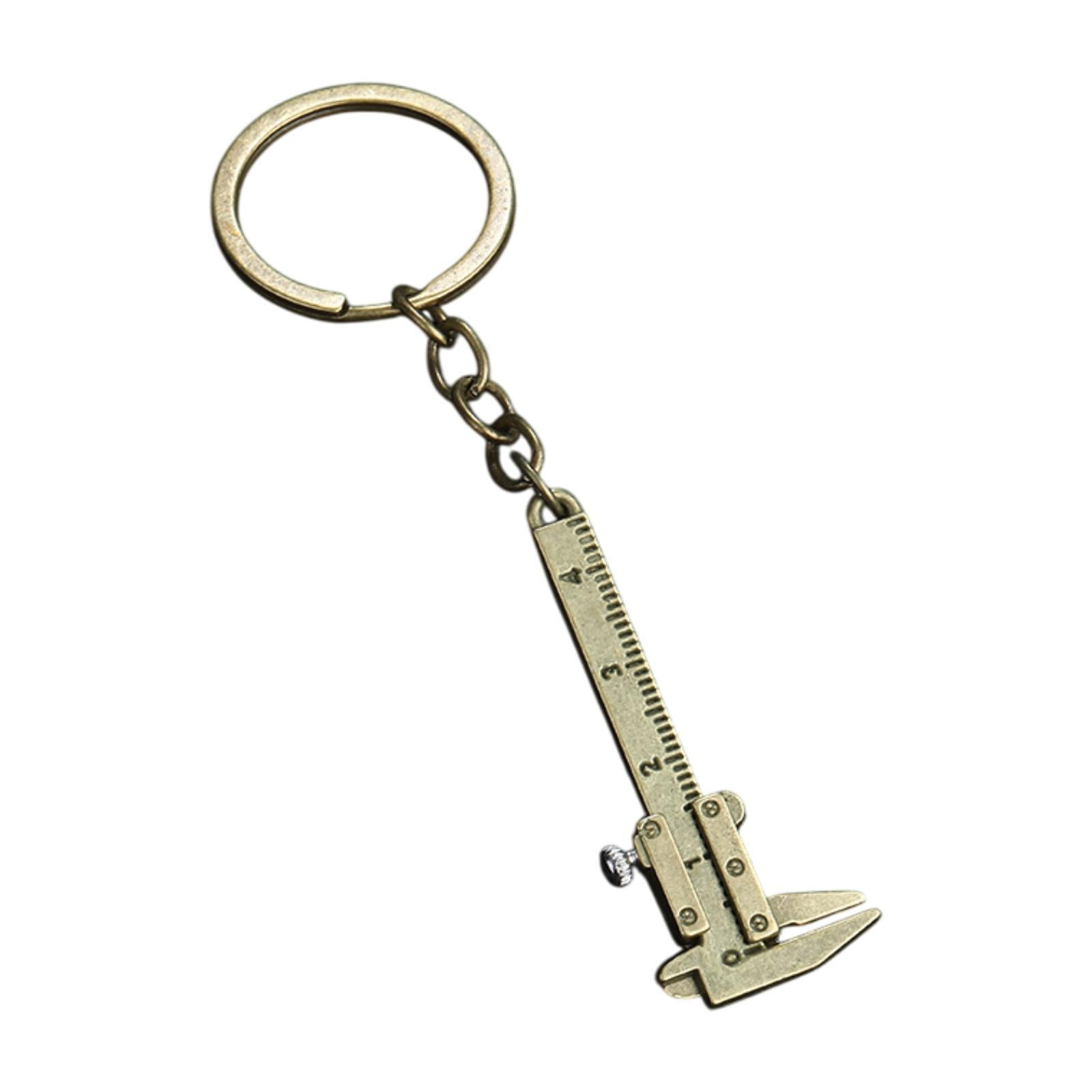 PETSOLA Mini Metal Movable Vernier Caliper,Car Keychain Fashion Mini ...