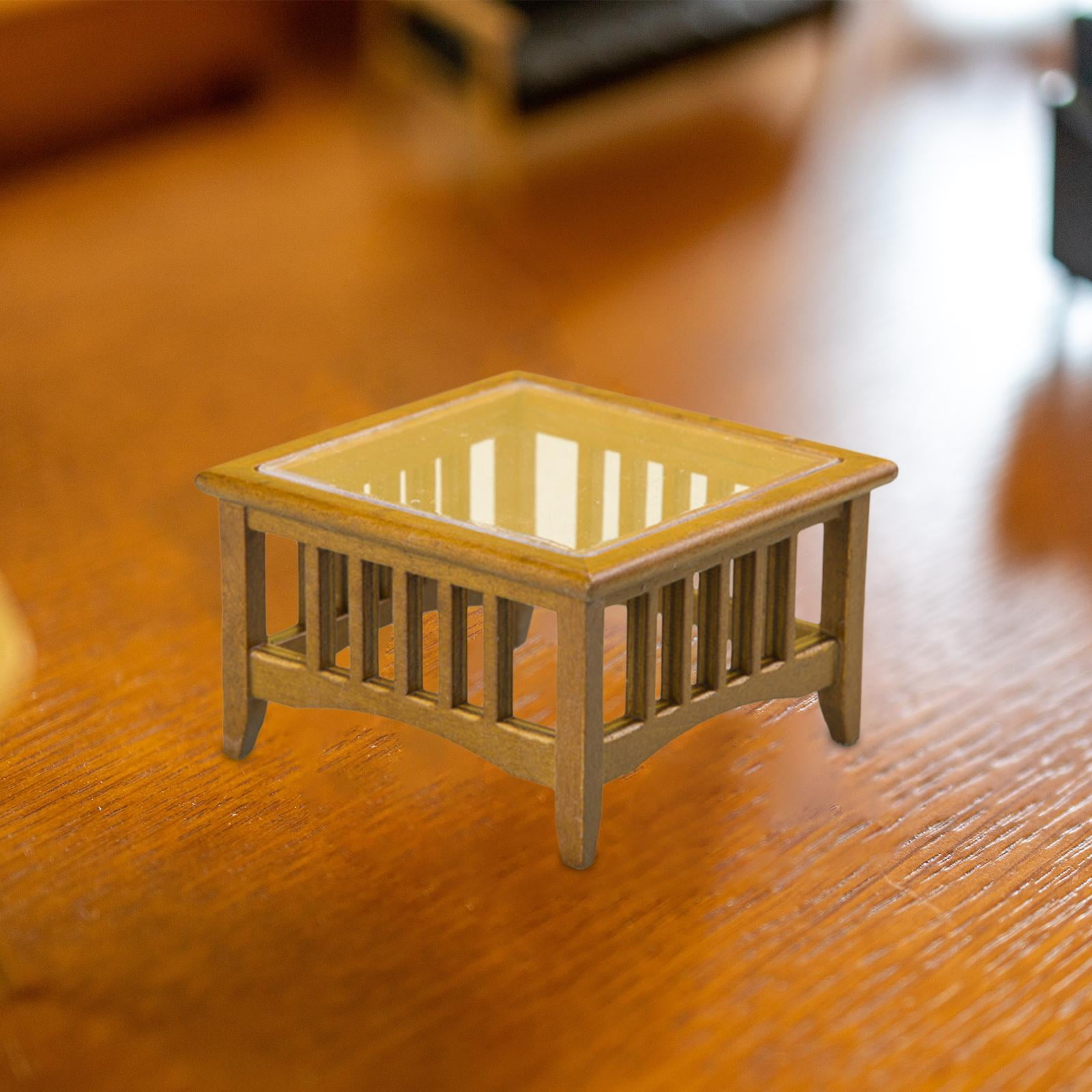 PETSOLA Miniature Dollhouse Tea Tables 1/12 Scale Dollhouse Table ...