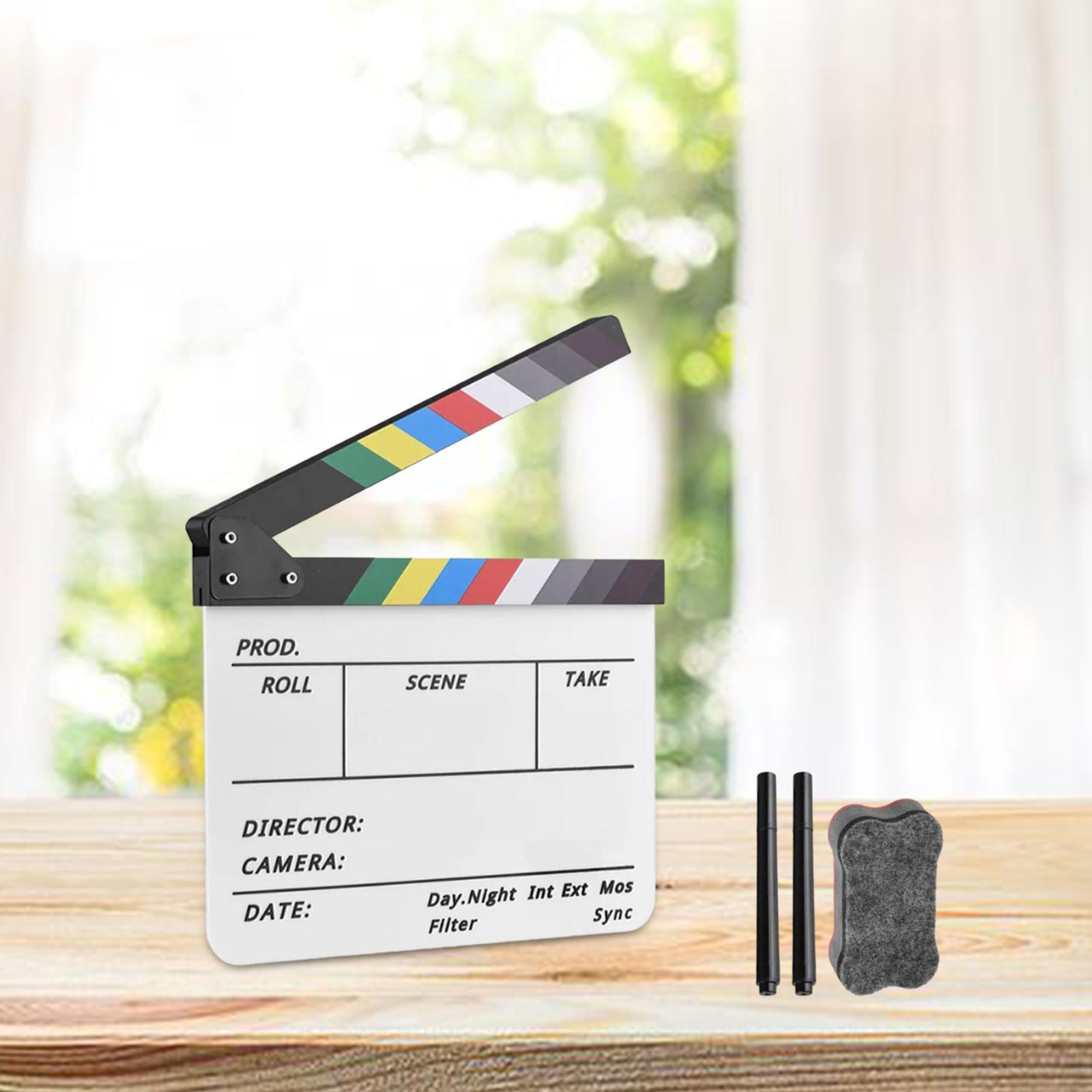 PETSOLA Movie Clapboard Clapperboard Mini Photo Prop Film Cut Action ...