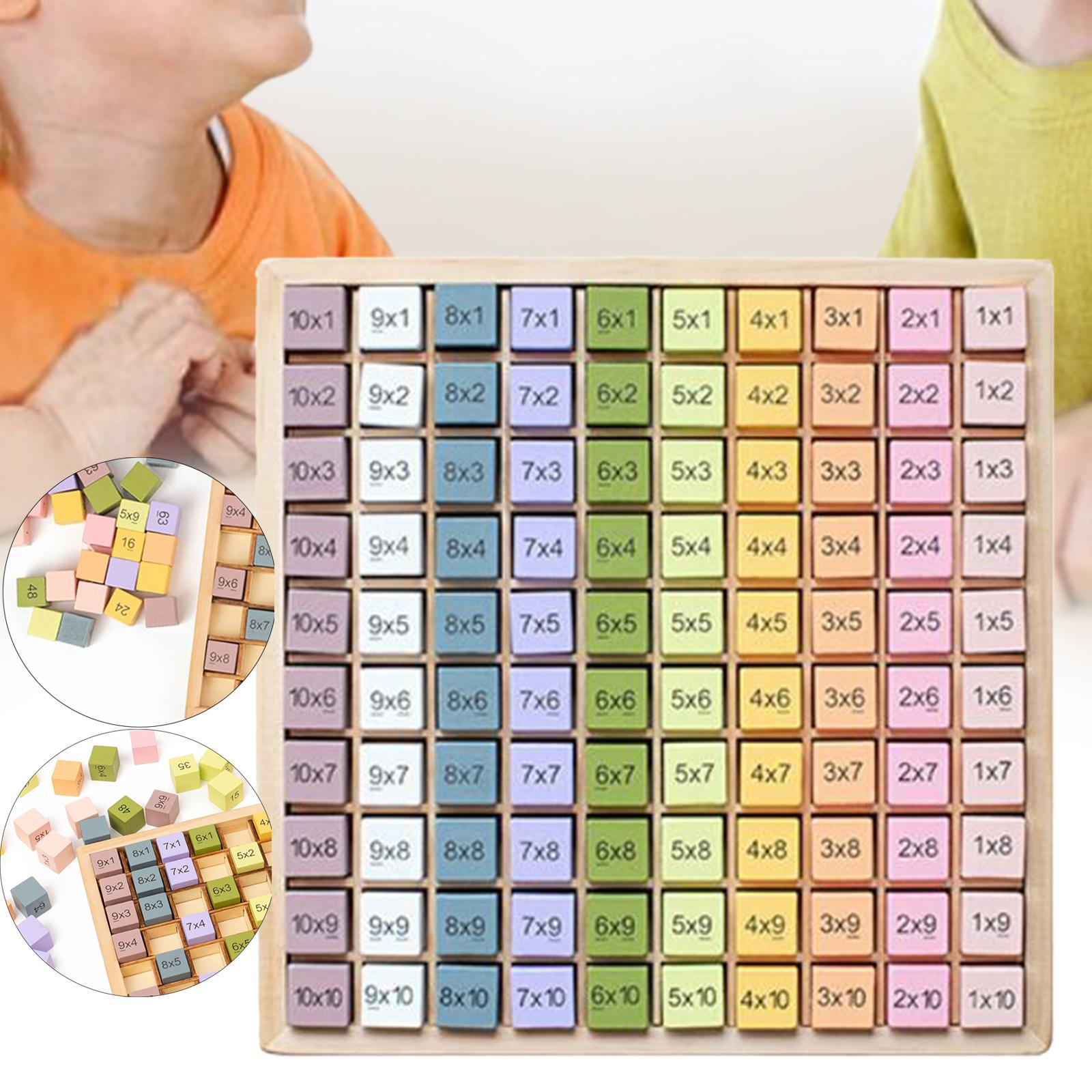 PETSOLA Multiplication Board Educational Materials Counting Toy Math ...