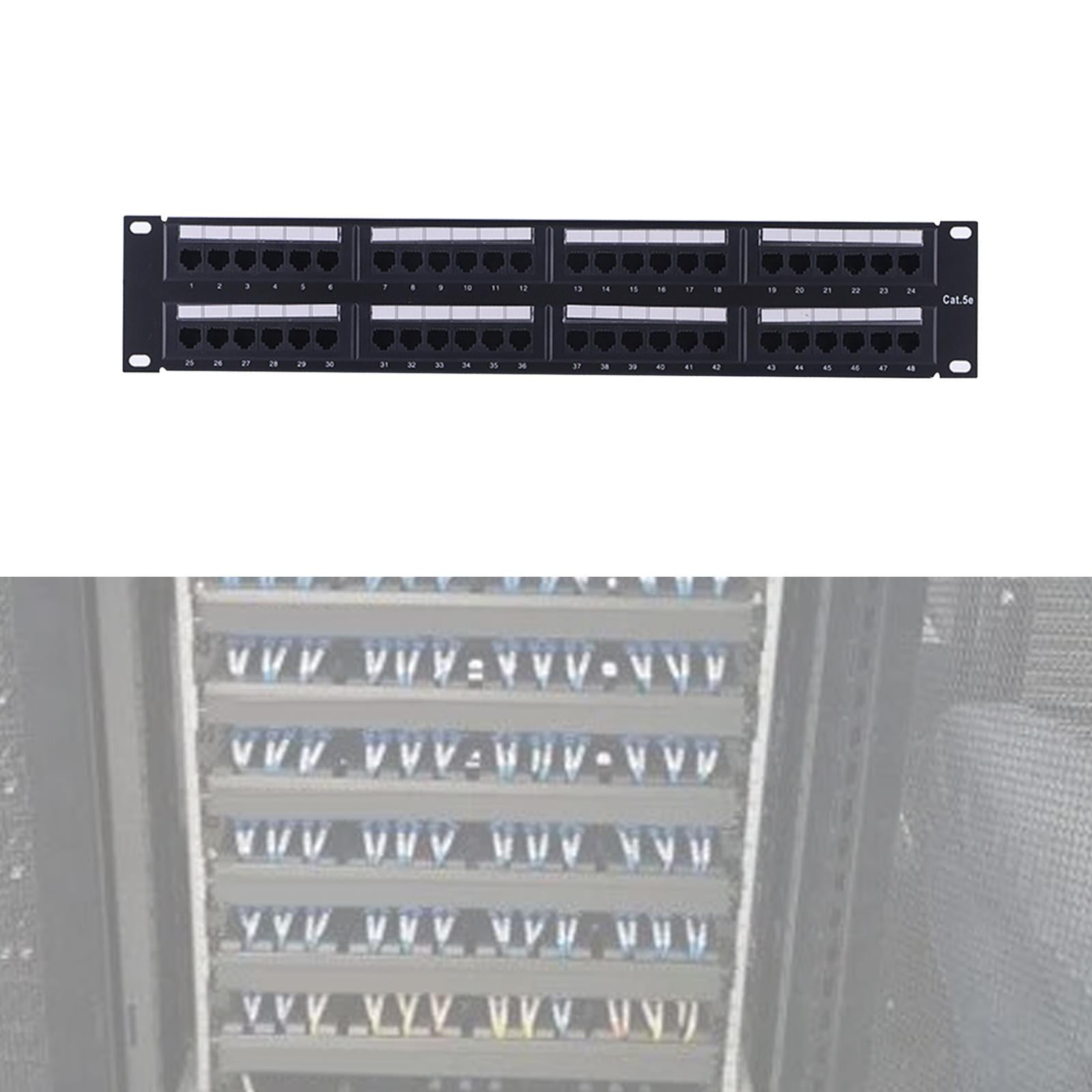 PETSOLA Network Cable Patch Panel Cable Management Bar Cable Storage ...