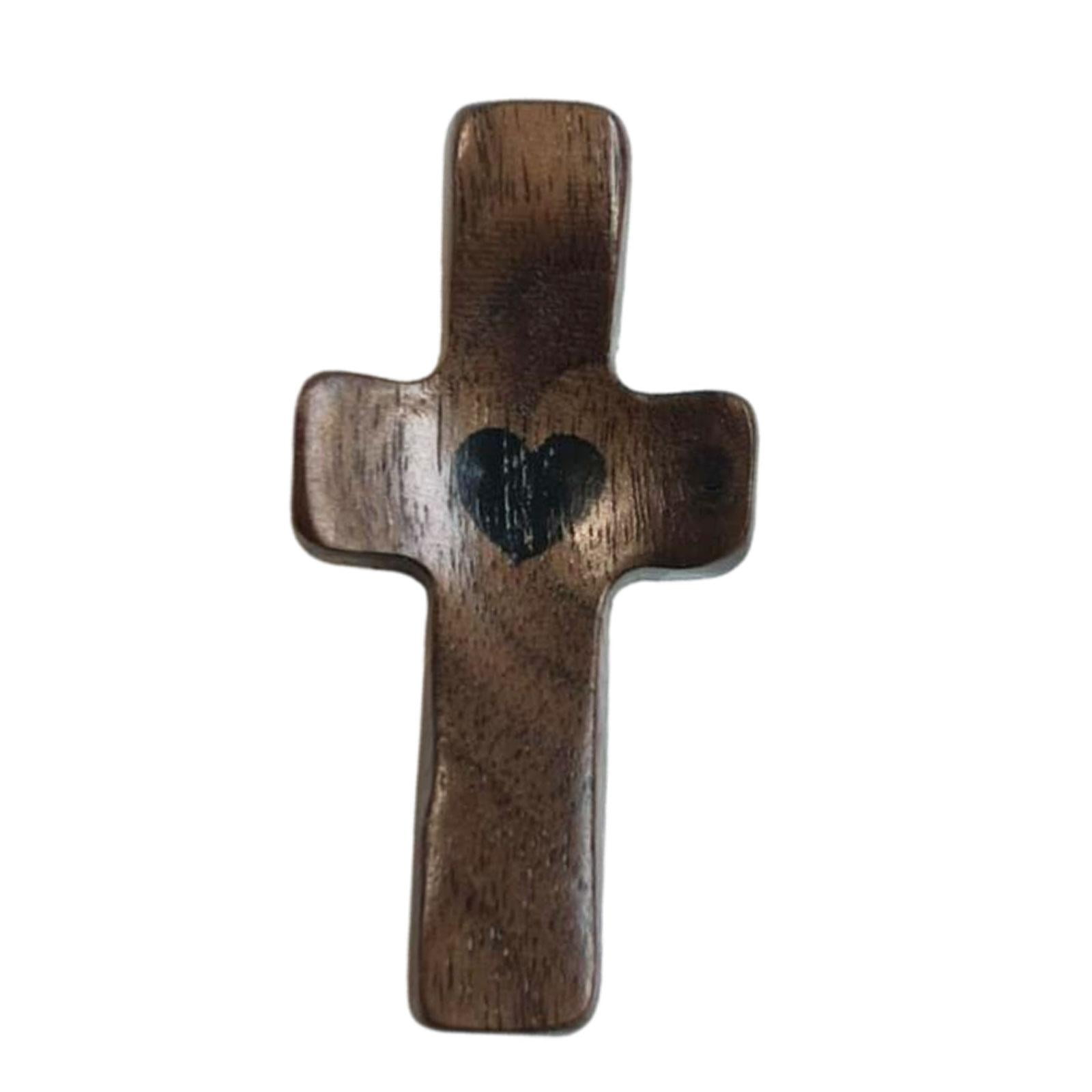 PETSOLA Palm Holding Crosses, Mini Wood Holding Hand Cross, Clutching ...