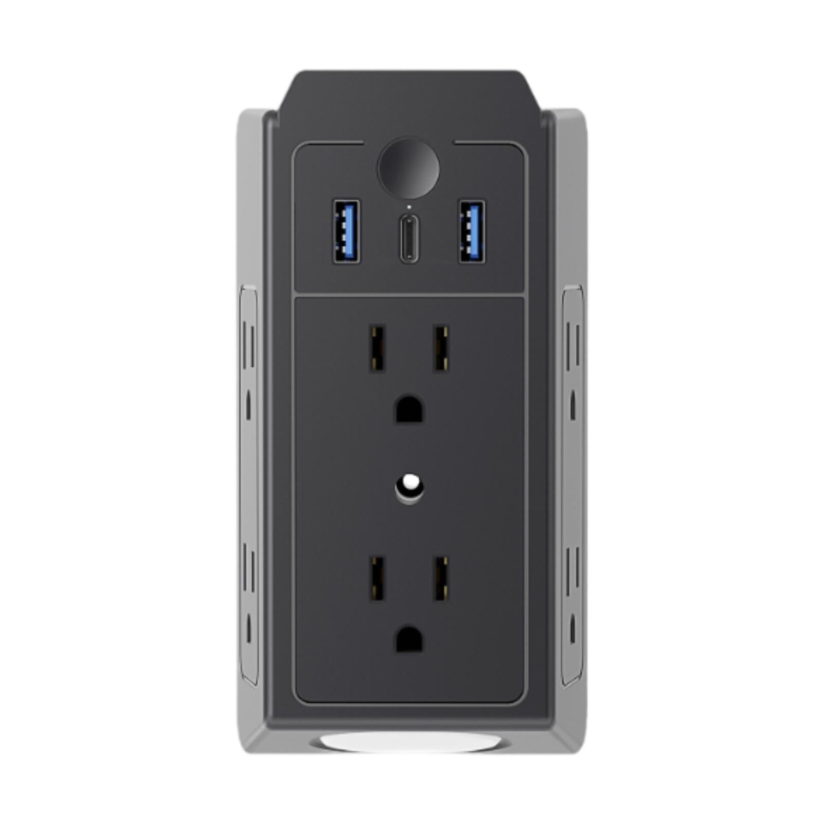 PETSOLA Power Strip Electrical Outlet Extender Wall Charger US 110V ...