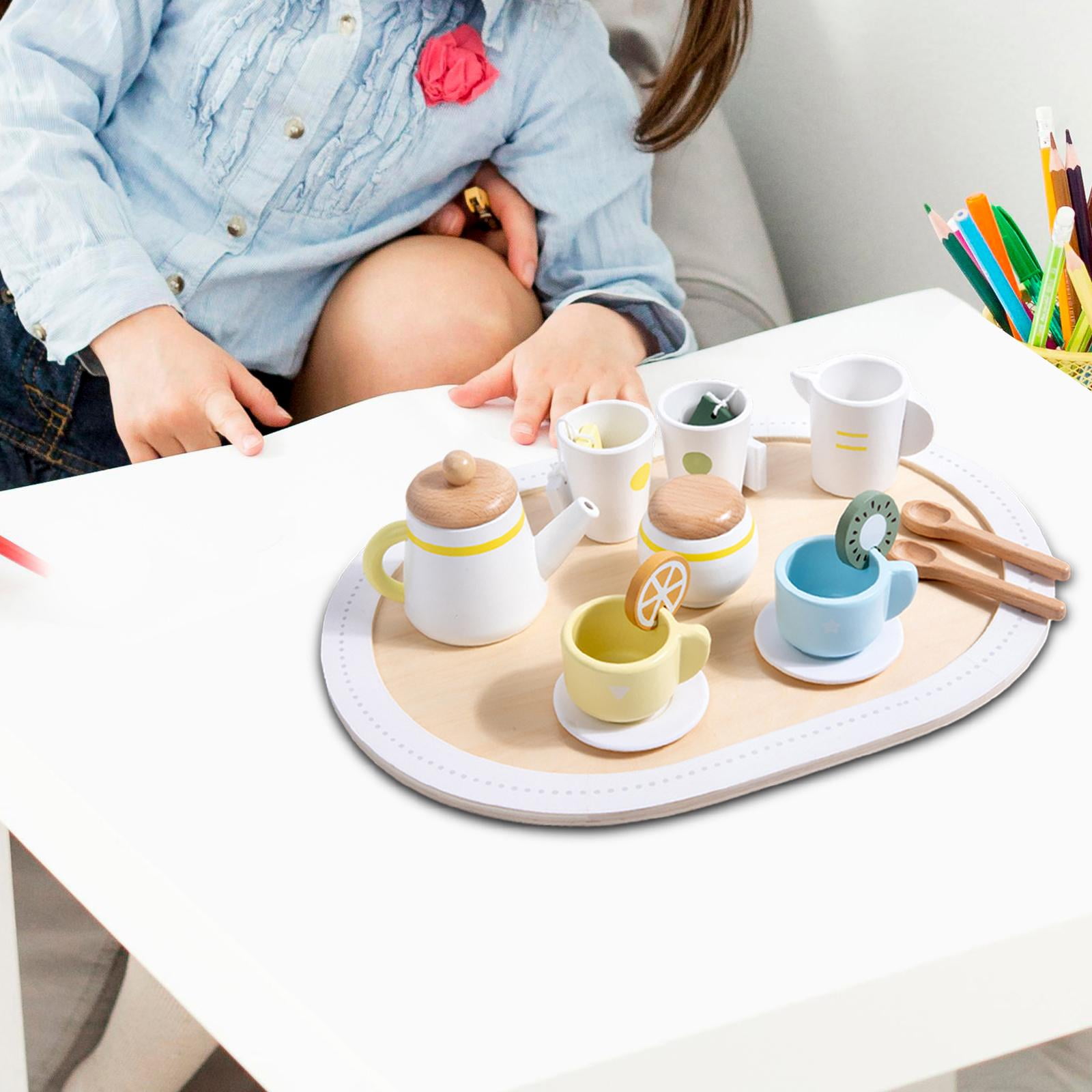 PETSOLA Pretend Afternoon Tea Set Toddlers Afternoon Tea Time Tea Set ...