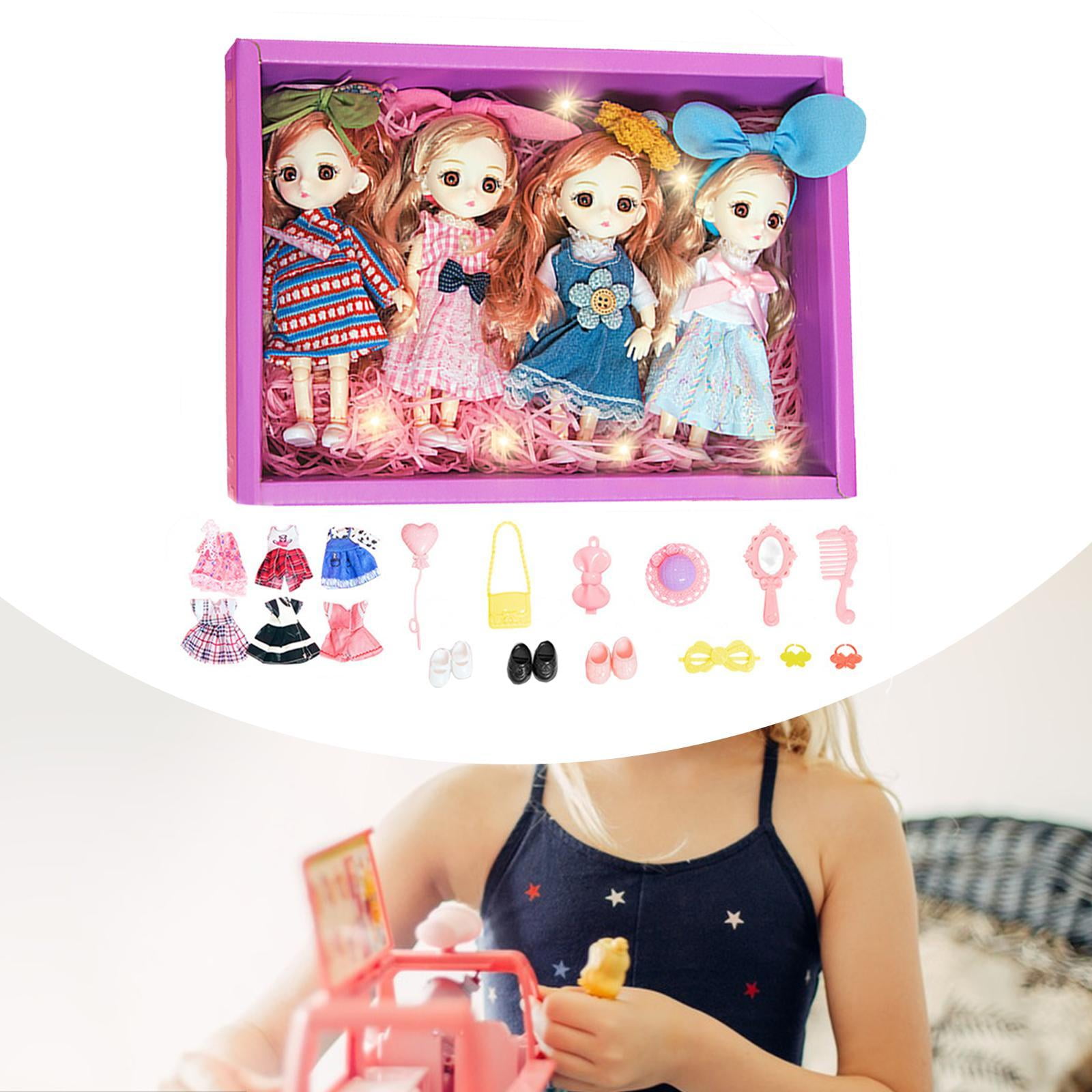 PETSOLA Princess Doll Set Little Dolls Set Small Dolls with Doll ...