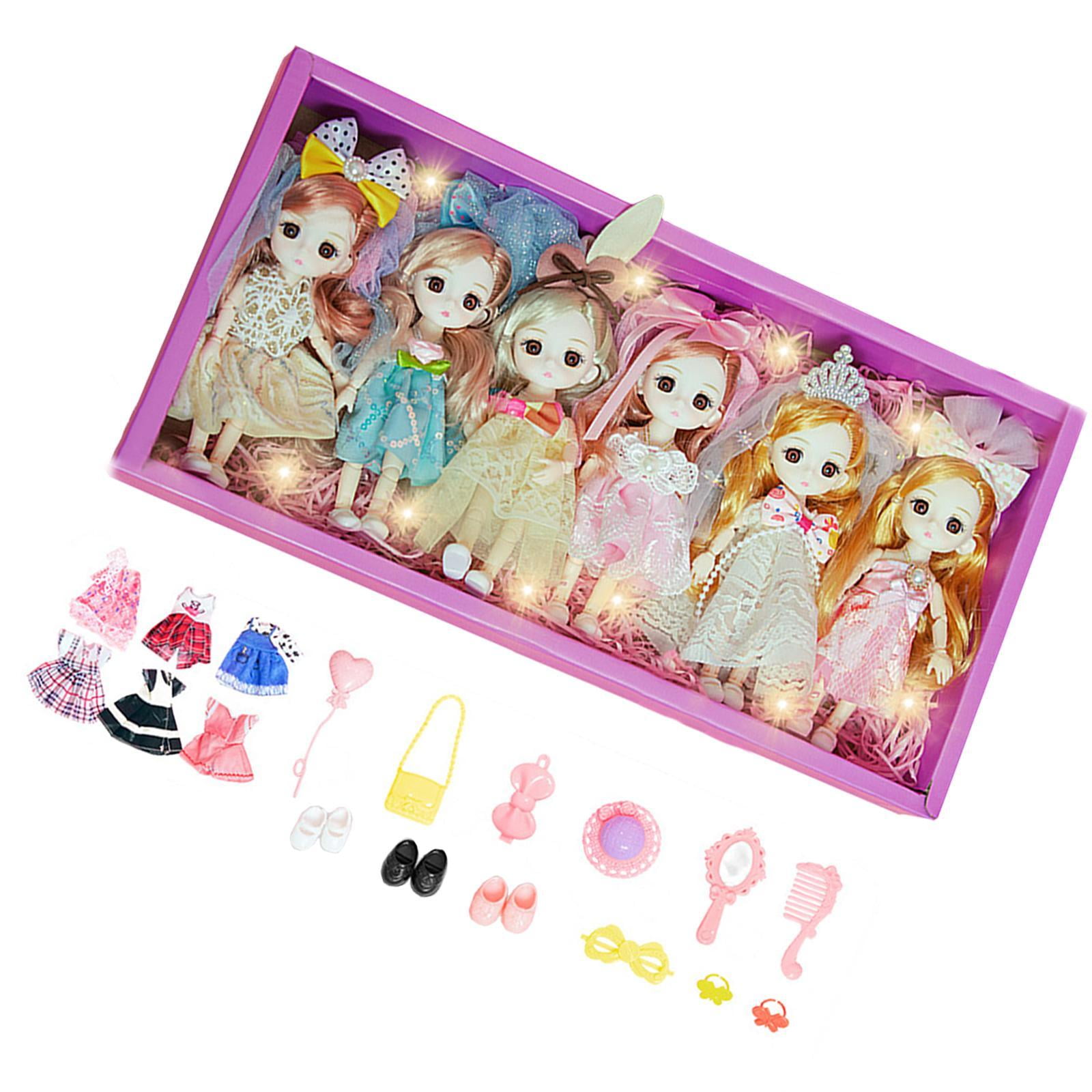 PETSOLA Princess Doll Set Little Dolls Set Small Dolls with Doll ...