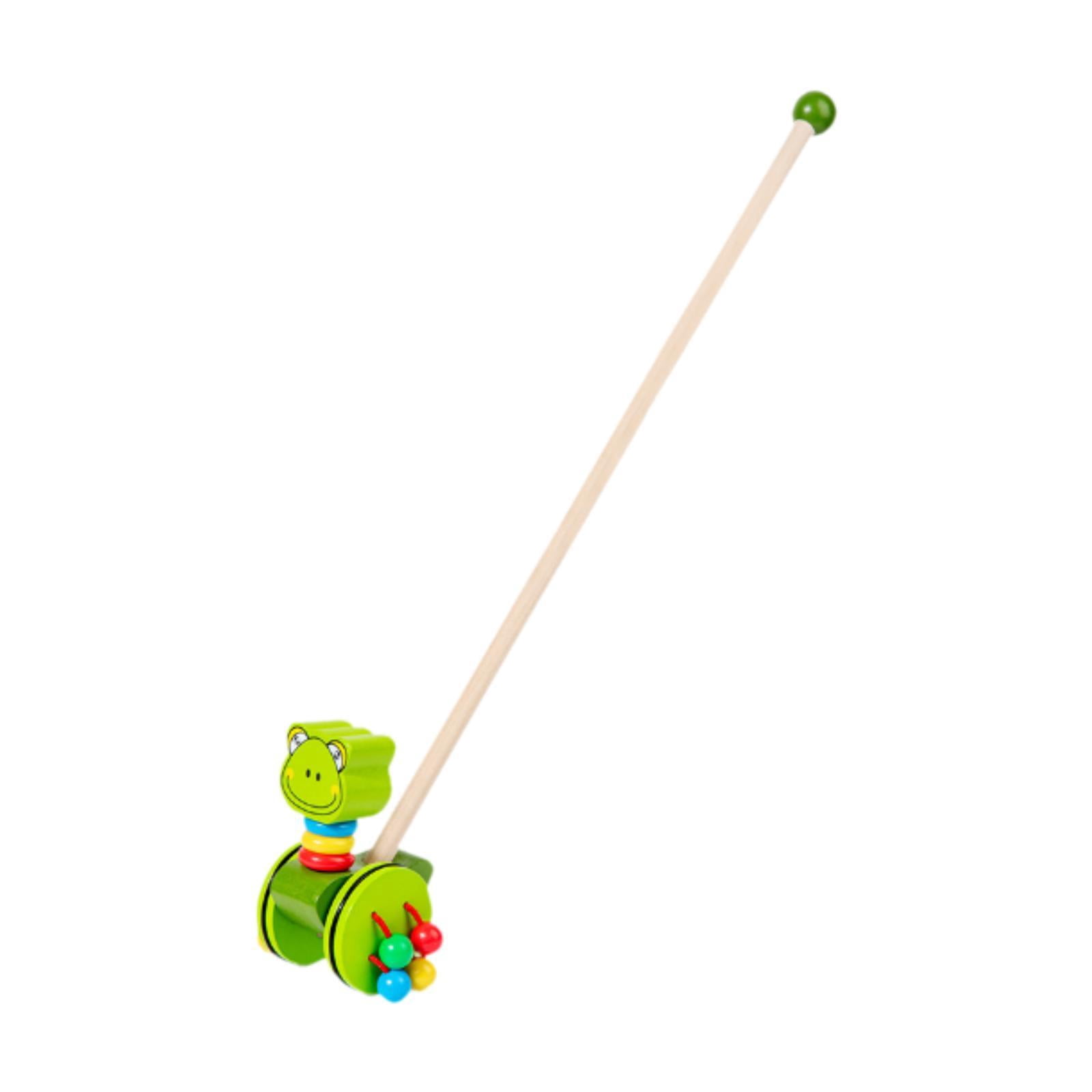 PETSOLA Push Along Walking Toys, Walking Play Toy, Wooden Push Toy ...