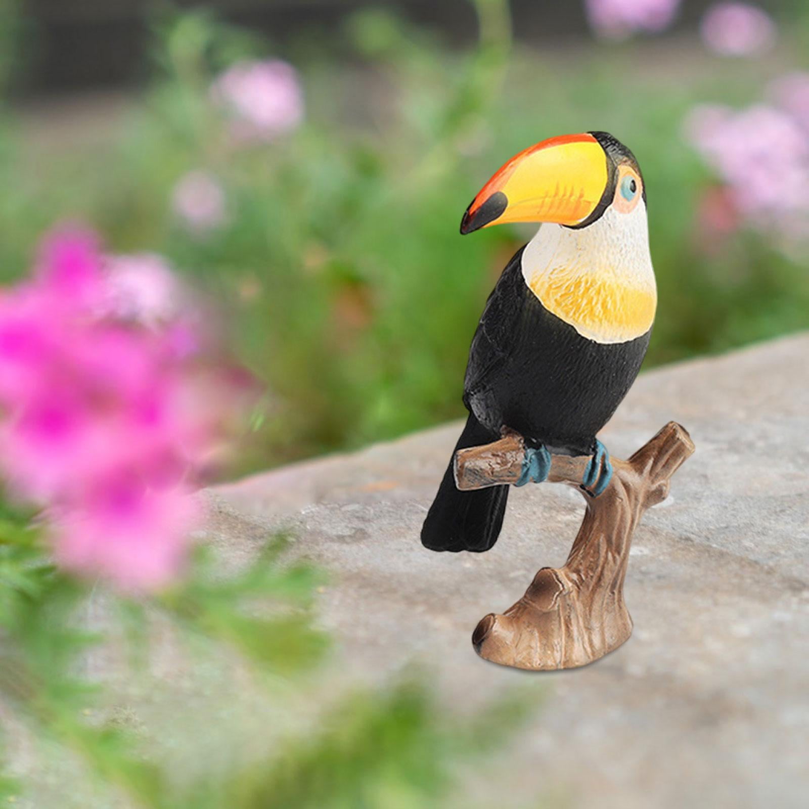 PETSOLA Realistic Bird Animal Models Toys Craft Lifelike Bird ...