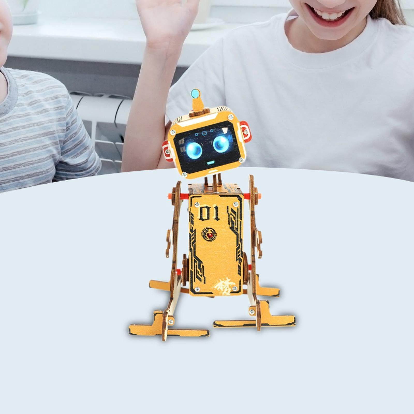 PETSOLA Robot DIY Kit Learning Toy Teaching Robotics Model 3D Wooden ...