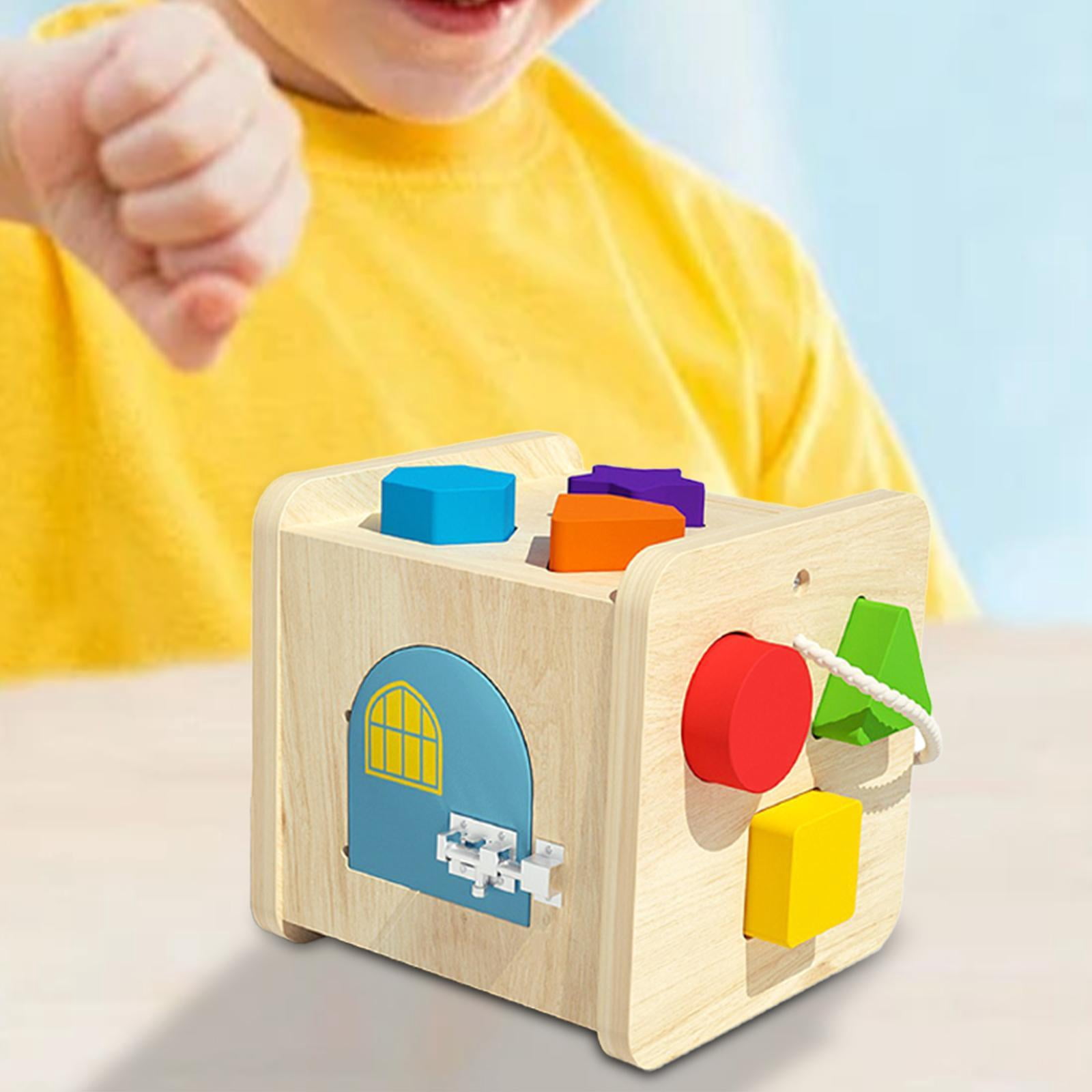 PETSOLA Shape Matching Toy Fine Motor Skill Toy, Sorting Cube Toy Box ...