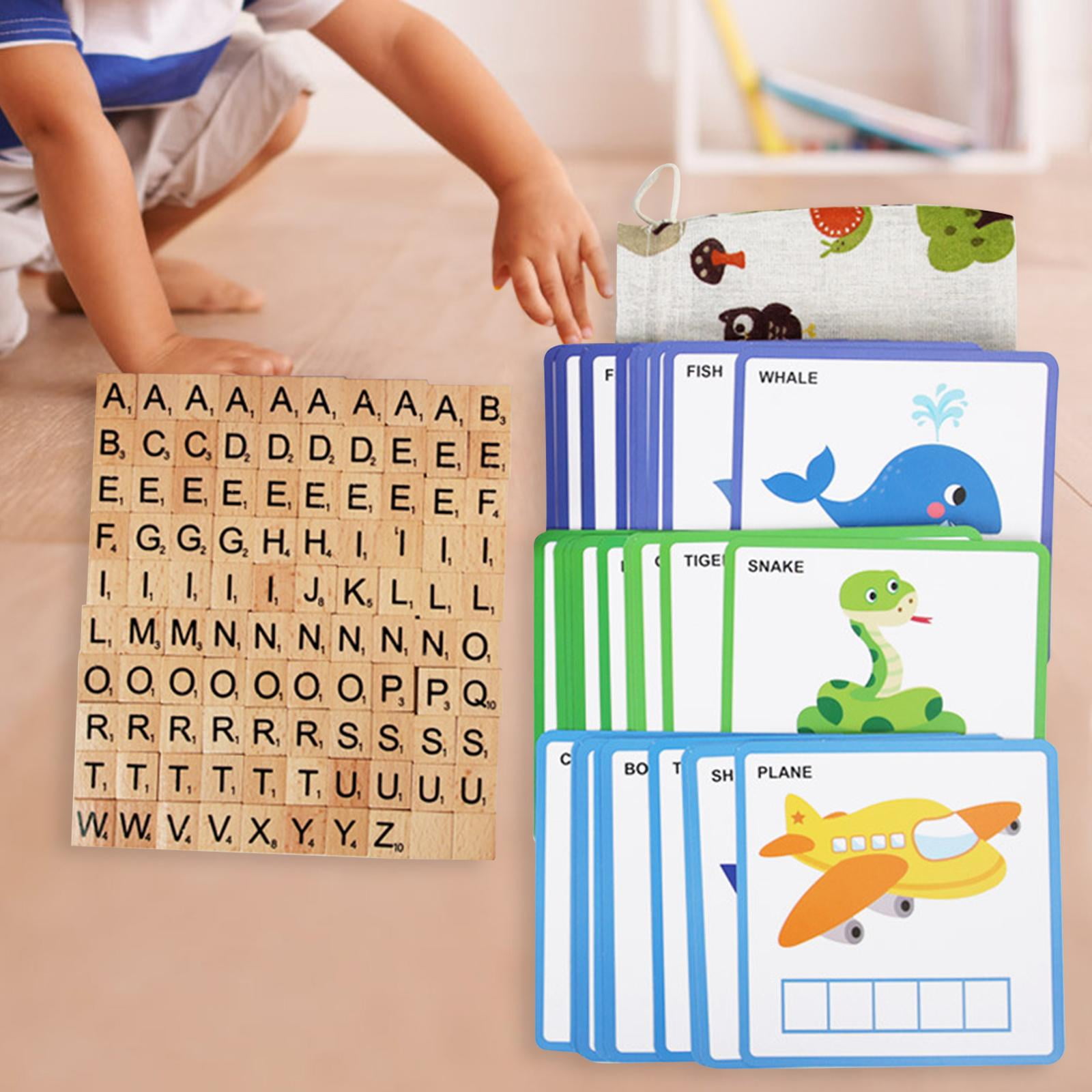 PETSOLA Spelling Word Game Alphabet Spelling and Reading Words Alphabet ...